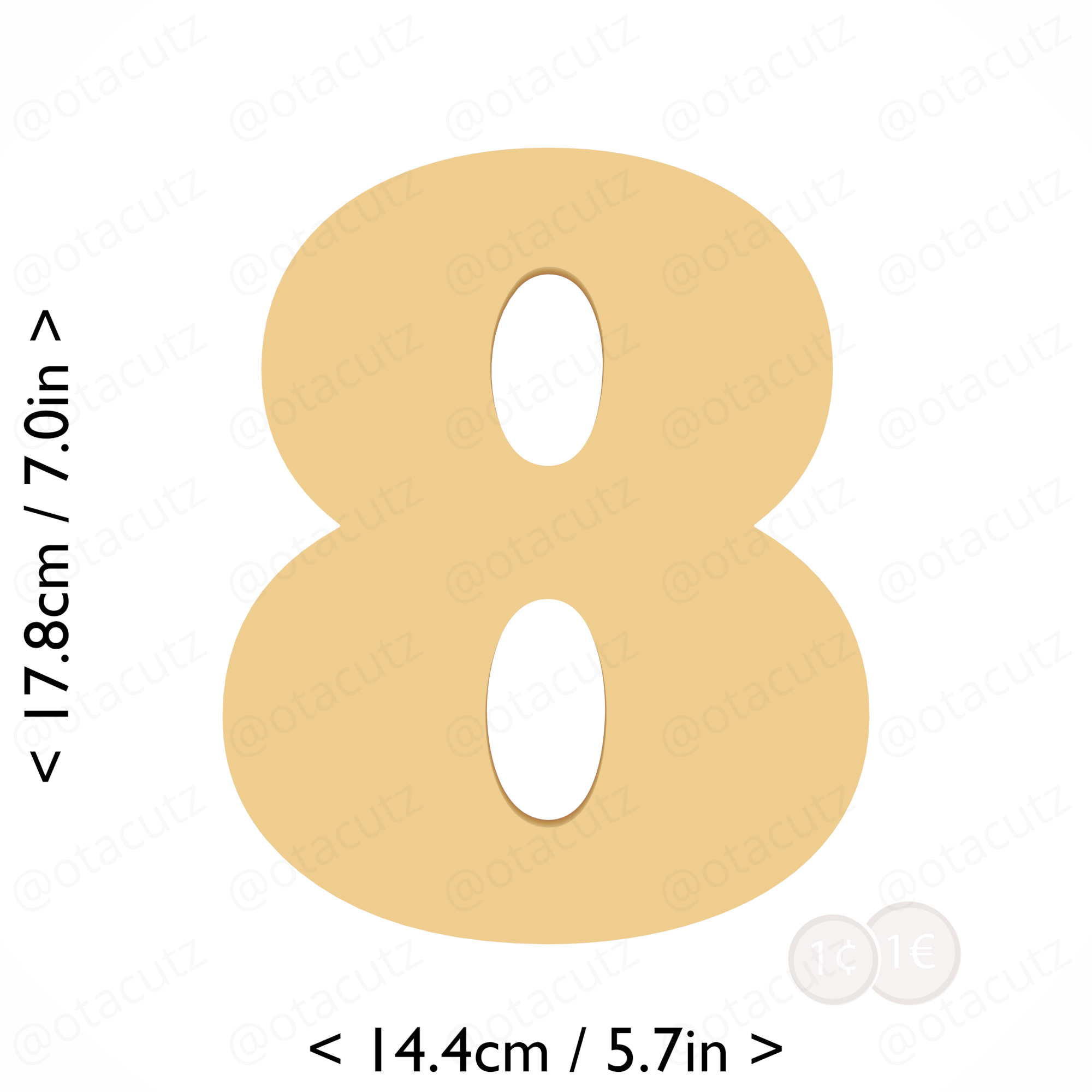 STL file Number Eight Cookie Cutter 7in / 17.8cm・3D printable model to ...