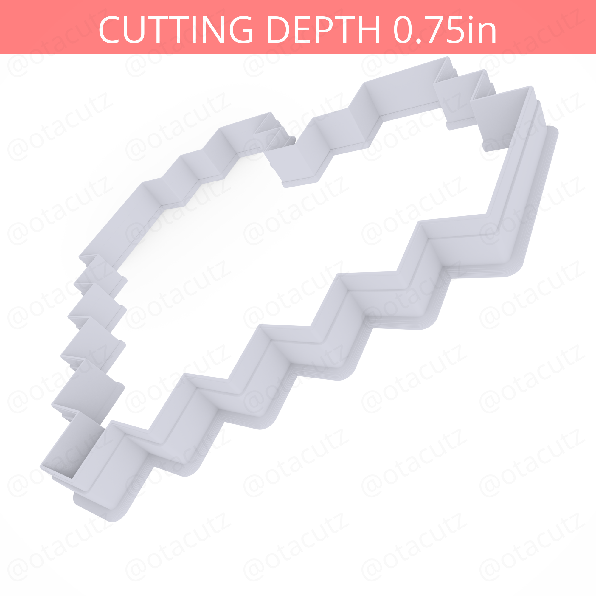 STL file Pixel Heart Cookie Cutter 7.75in / 19.7cm・3D printable model ...