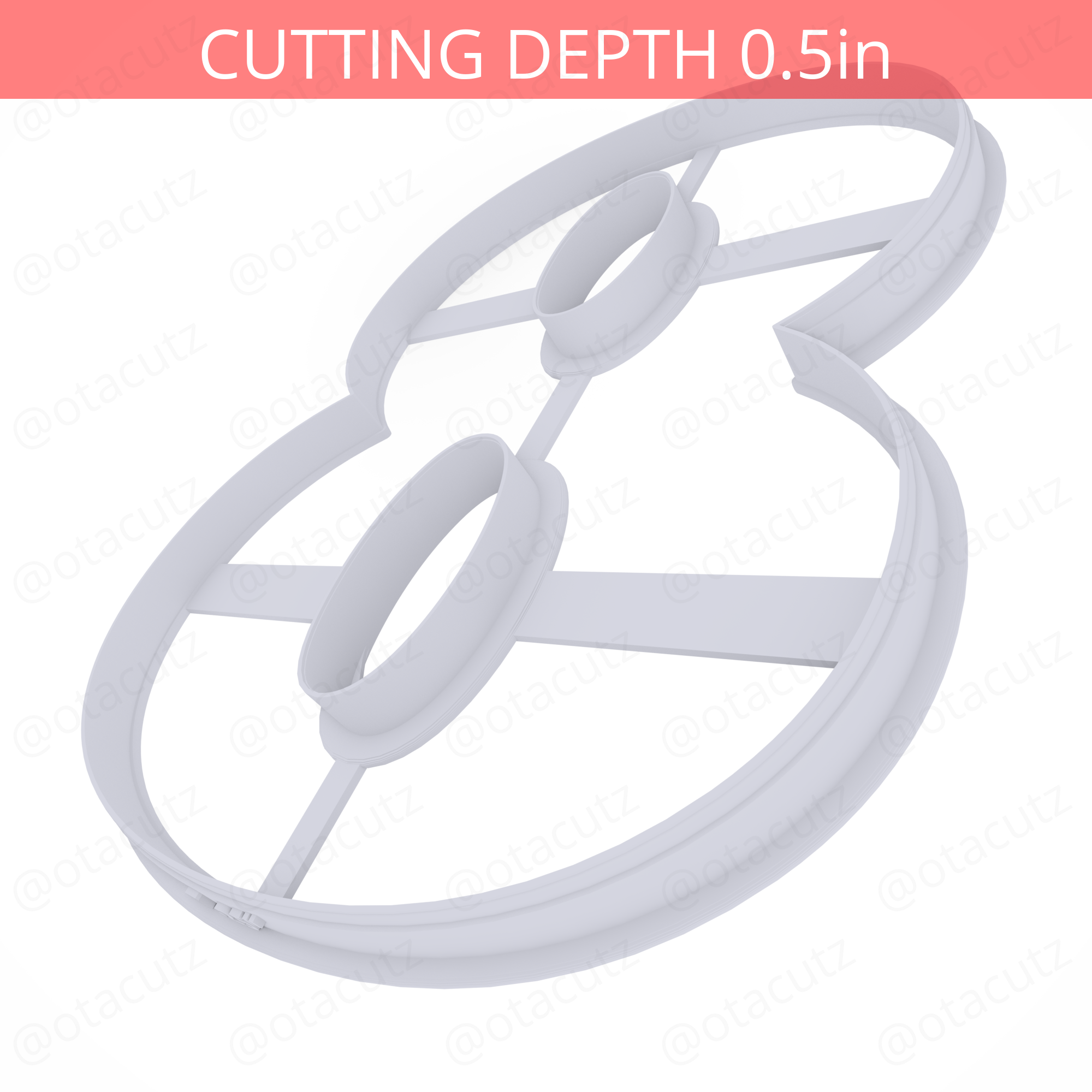STL file Number Eight Cookie Cutter 7.25in / 18.4cm・3D print design to ...