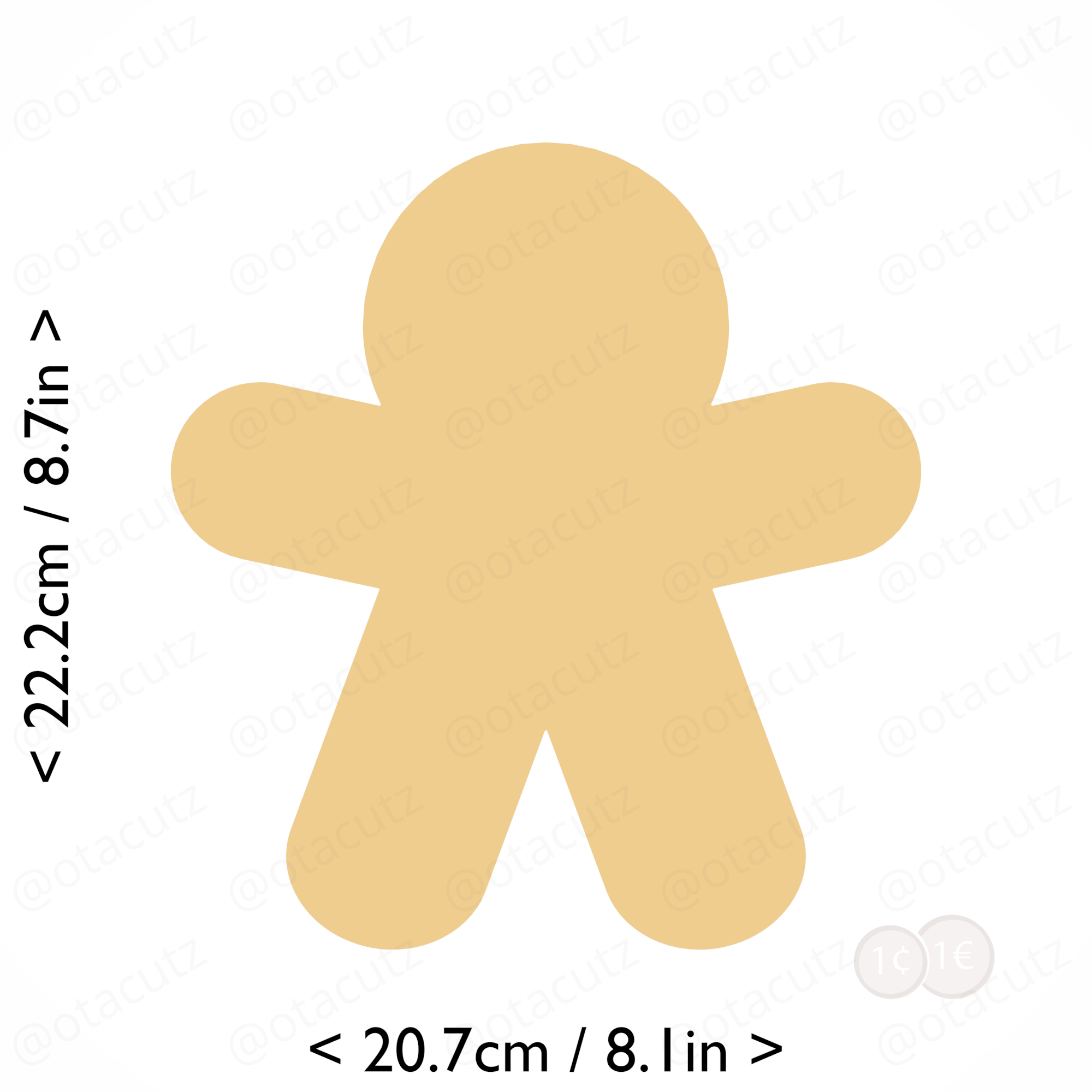 STL file Gingerbread Man Cookie Cutter 8.75in / 22.2cm 👨・3D printable ...