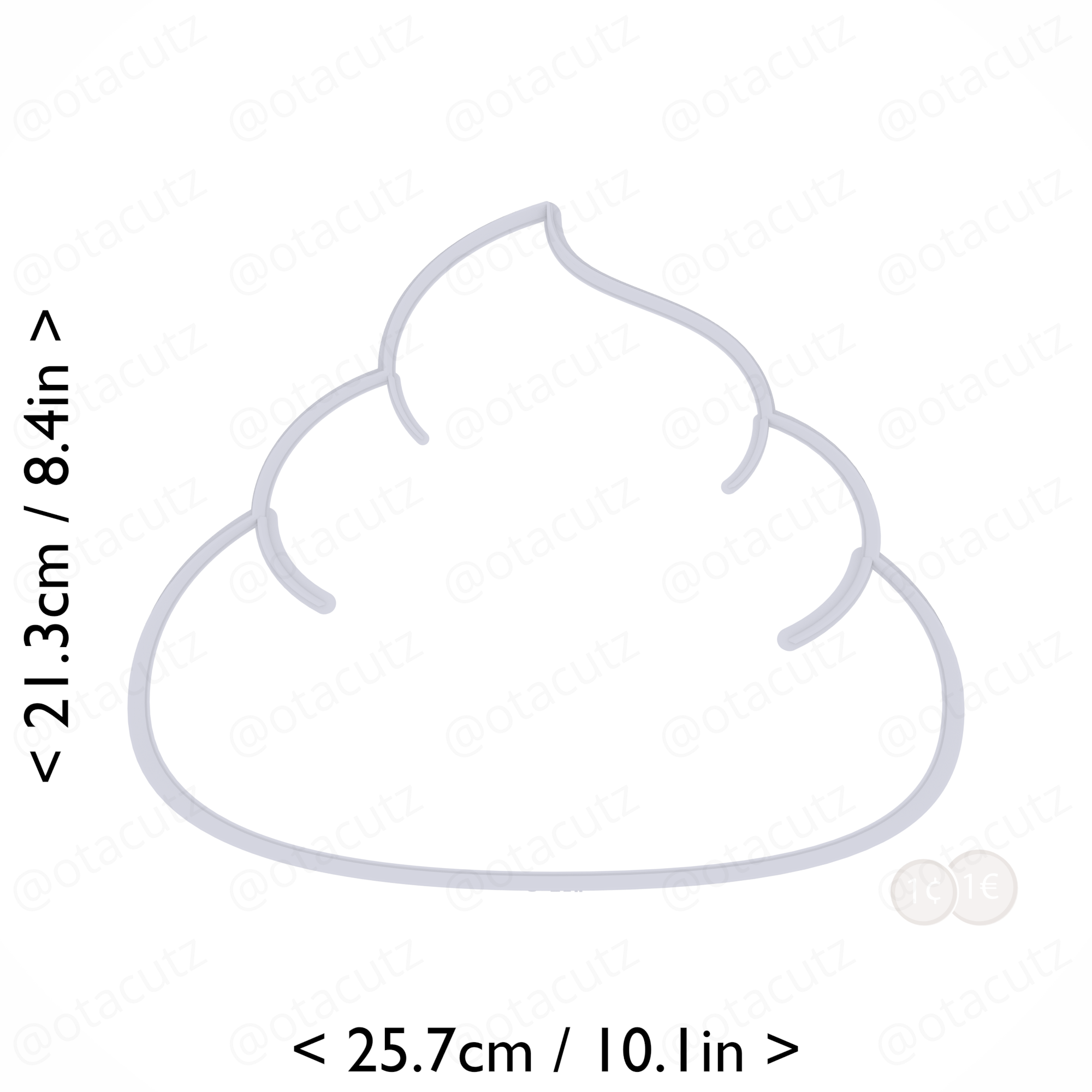 STL file Poop Cookie Cutter 9.75in / 24.8cm 🍪・Model to download and 3D ...
