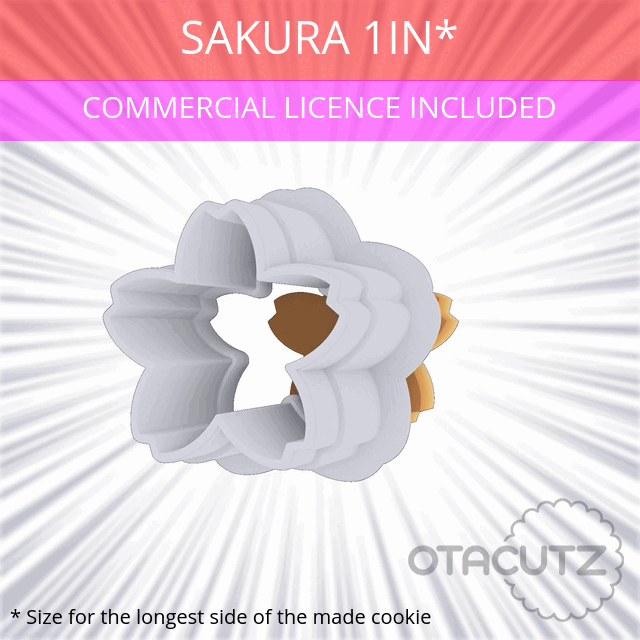 STL file Sakura Cookie Cutter 1in / 2.5cm・3D print design to download・Cults