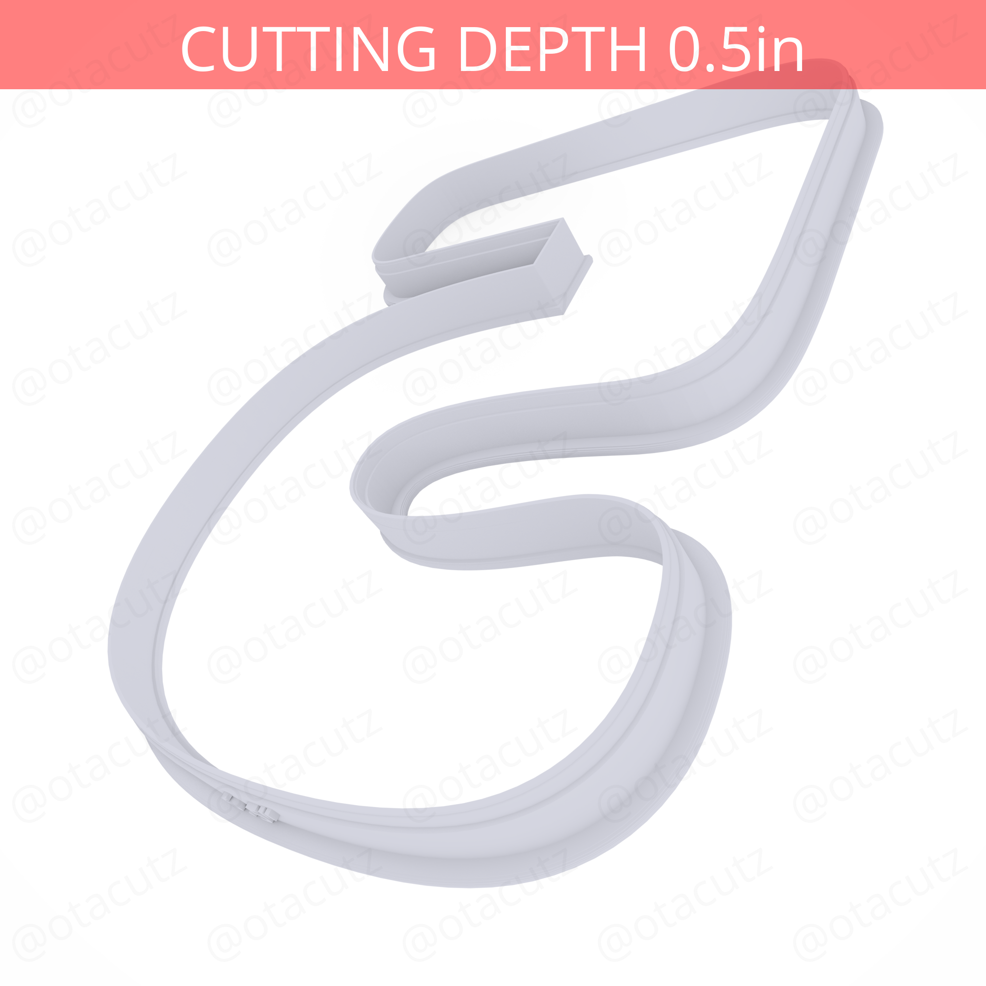 Stl File Number Five Cookie Cutter 6 5in 16 5cm 🍪・design To Download