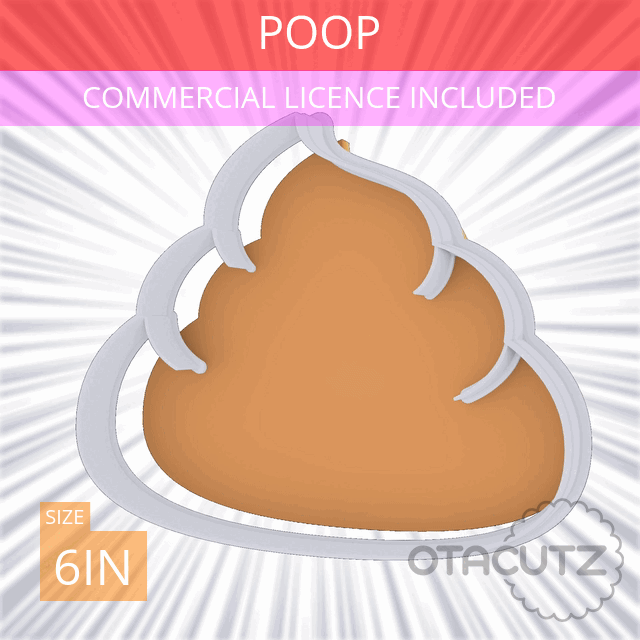 3D-Datei Poop Ausstechform 6in / 15.2cm・Modell zum Herunterladen und 3D ...