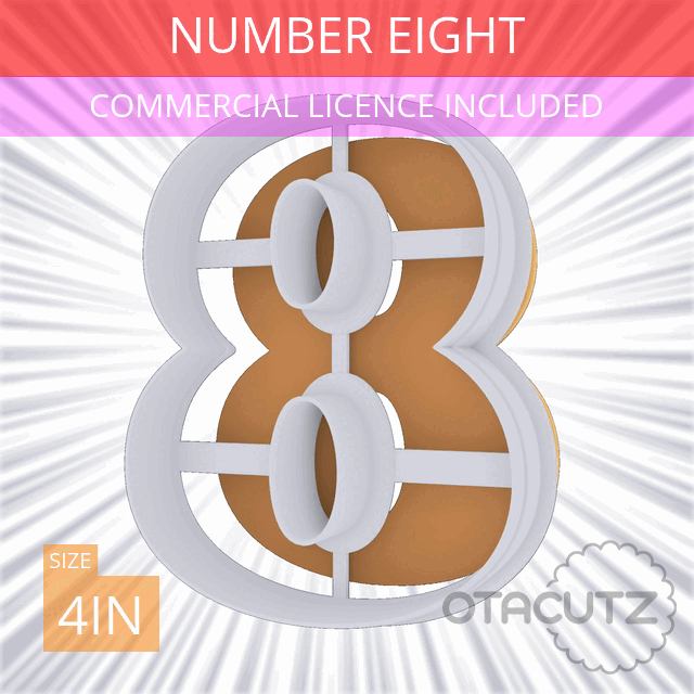 STL file Number Eight Cookie Cutter 4in / 10.2cm・3D printable model to ...
