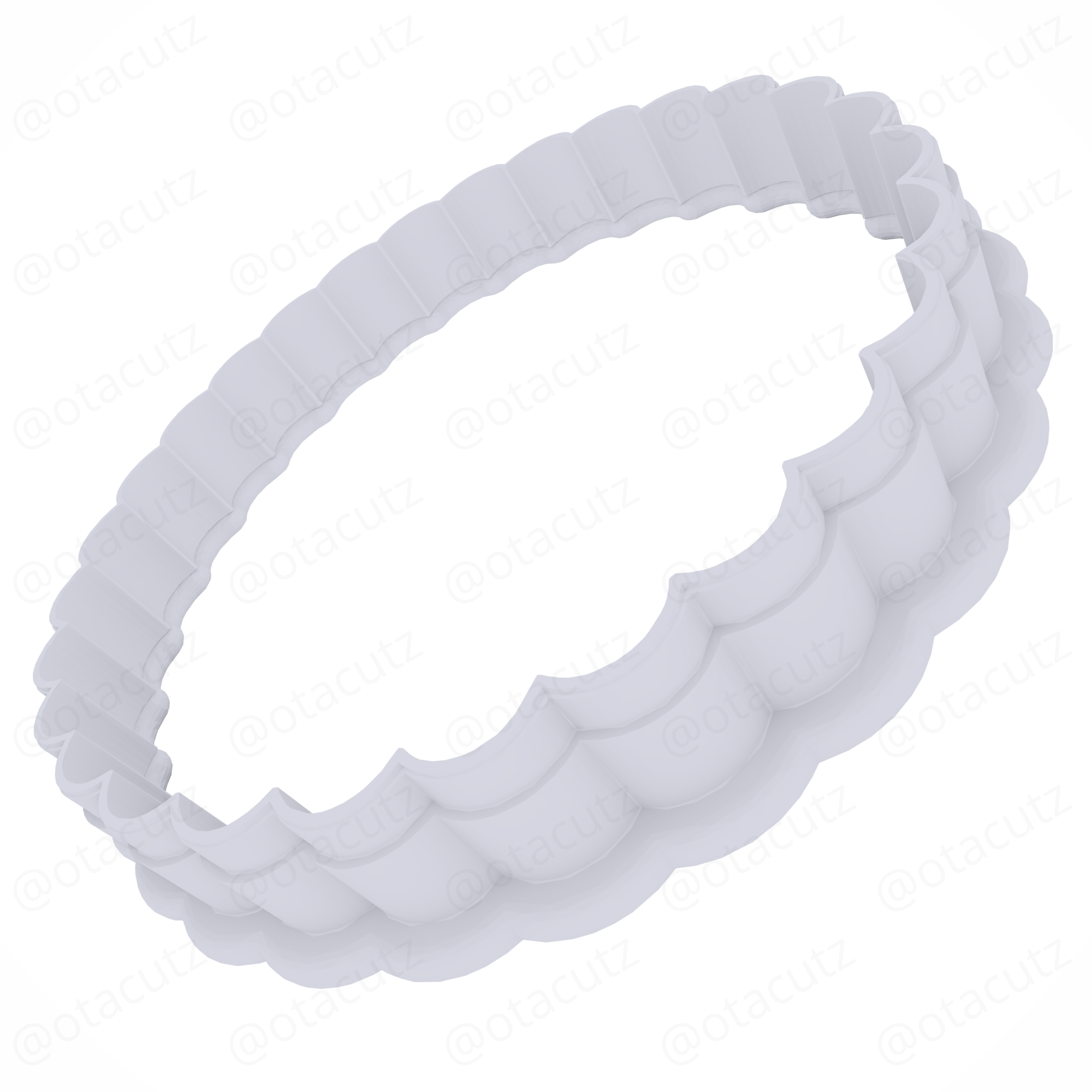 STL file Round Scalloped Cookie Cutter 90mm 🍪・3D printer model to ...
