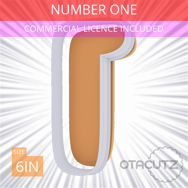 STL file Number One Cookie Cutter 6in / 15.2cm・3D printable model to ...