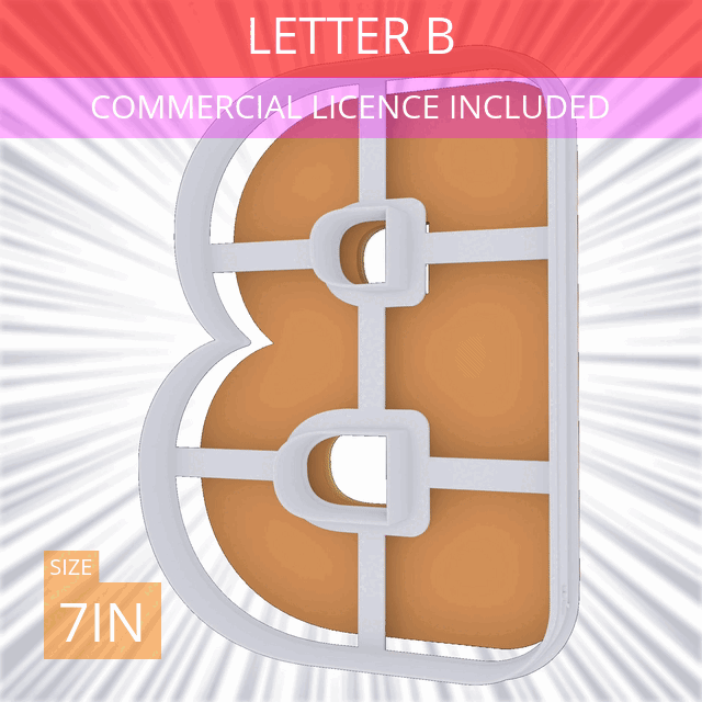 3D file Letter B Cookie Cutter 7in / 17.8cm・Template to download and 3D ...