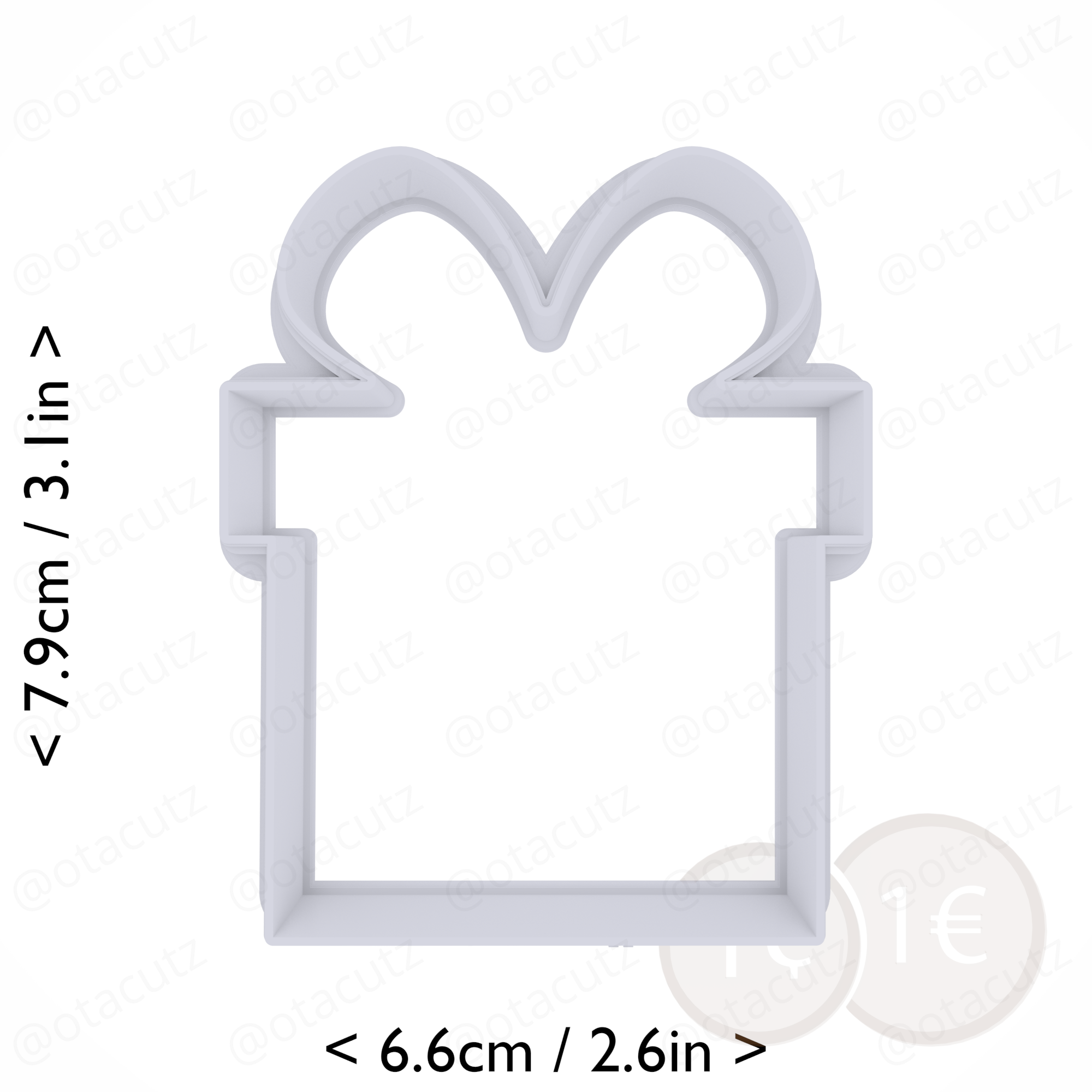 3D file Gift Cookie Cutter 2.75in / 7cm・3D print design to download・Cults