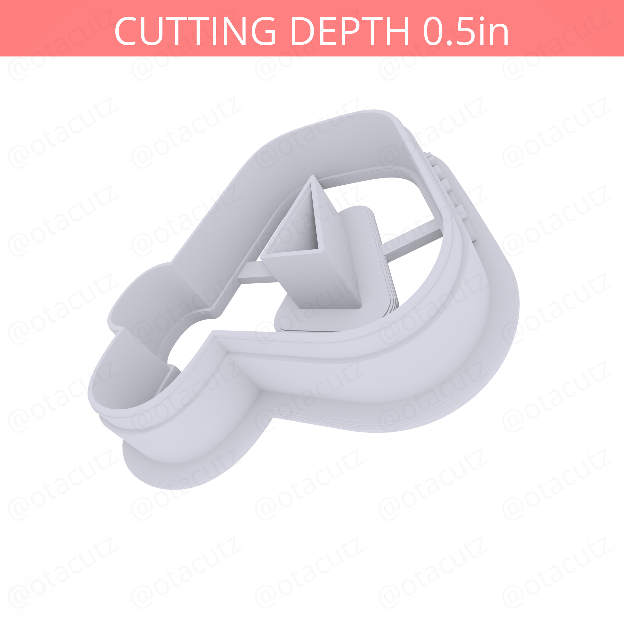 STL file Number Four Cookie Cutter 2.25in / 5.7cm・3D printer design to ...