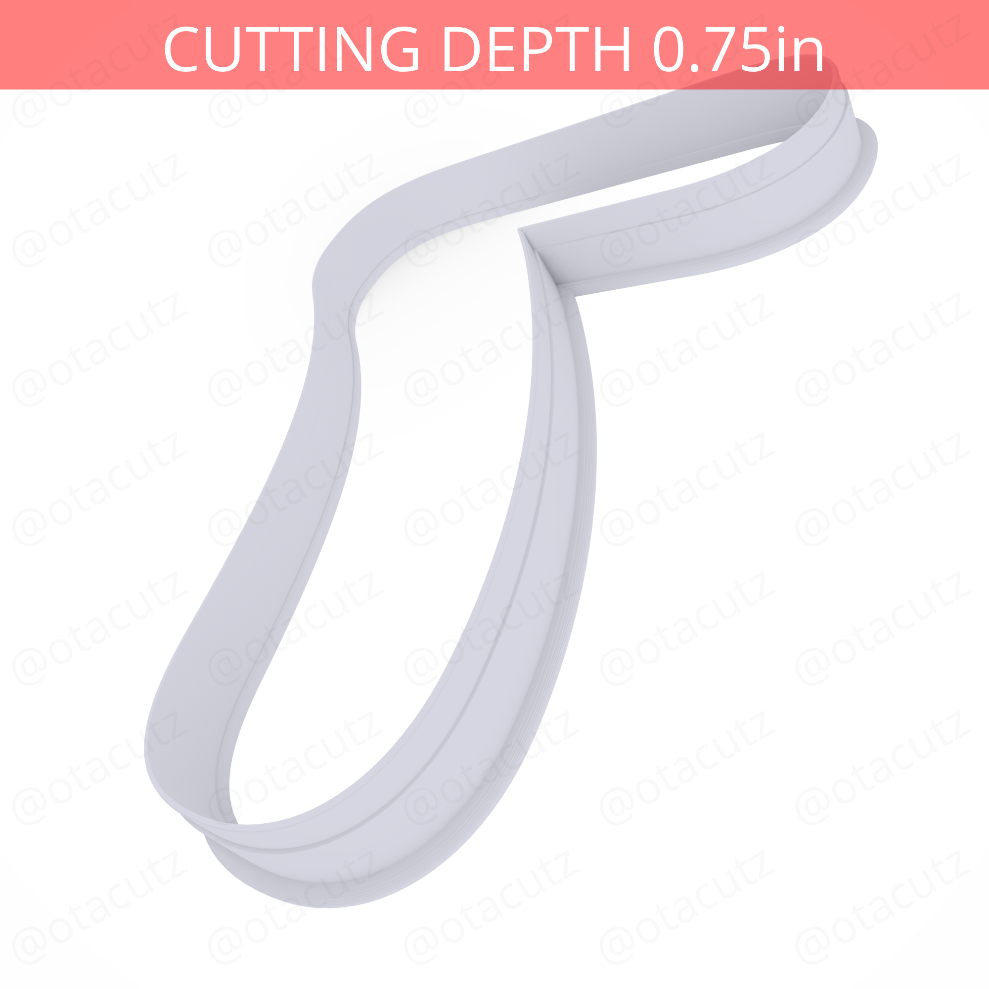 3D file Number Seven Cookie Cutter 7.25in / 18.4cm・Model to download ...