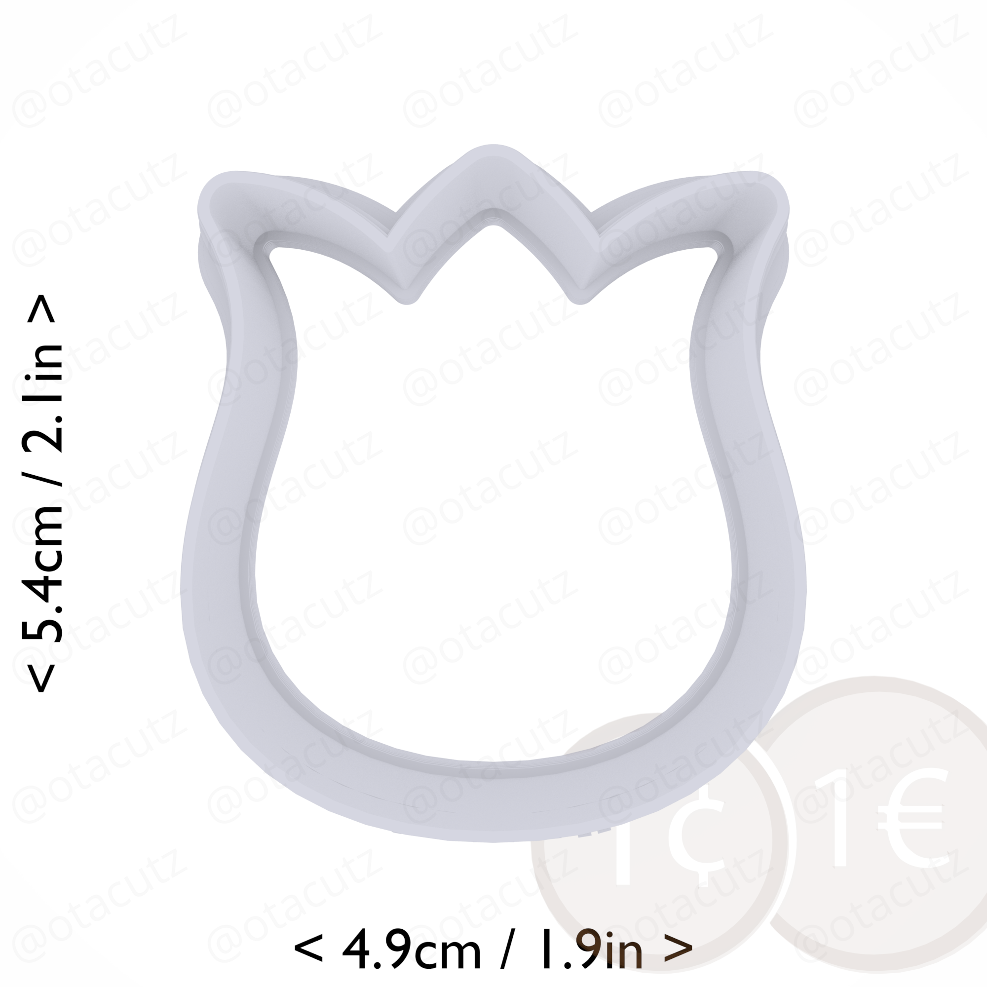 Fichier STL Tulipe Coupeur de biscuits 1.75in / 4.4cm・Modèle à ...