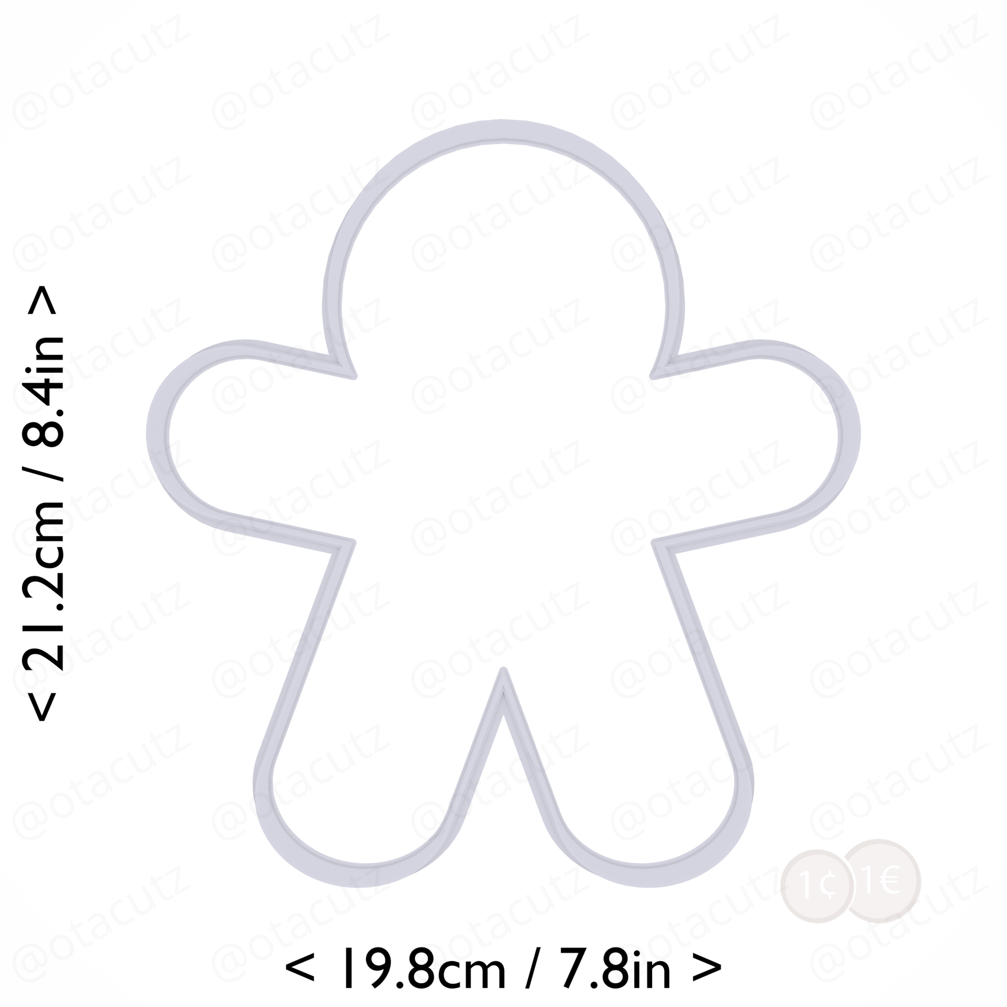 STL file Gingerbread Man Cookie Cutter 8in / 20.3cm 👨・3D printing ...