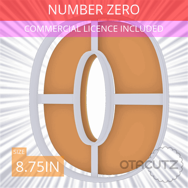 STL file Number Zero Cookie Cutter 8.75in / 22.2cm・3D printable model ...