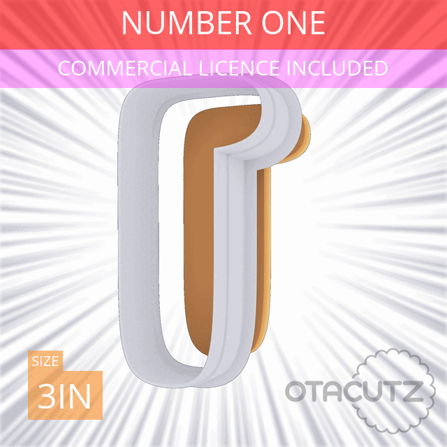 STL file Number One Cookie Cutter 3in / 7.6cm・3D printer design to ...