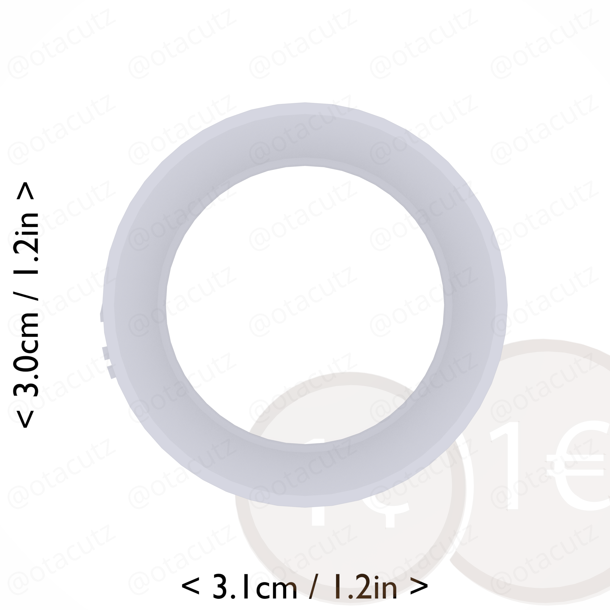 Archivo 3D Cortador de galletas redondo 1in / 25.4mm・Objeto para ...