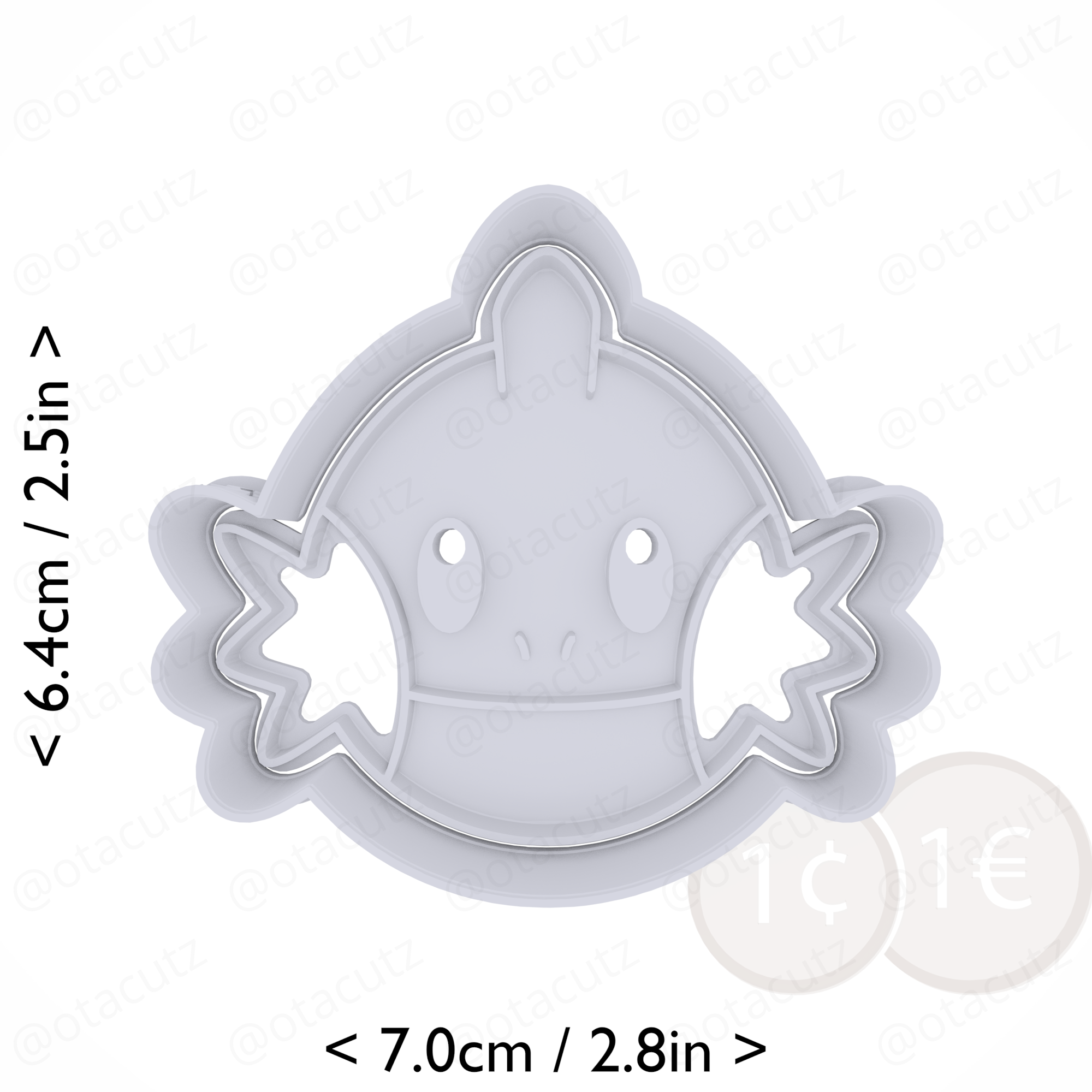 Free STL file #0258 Mudkip Cookie Cutter / Pokémon・Object to download ...