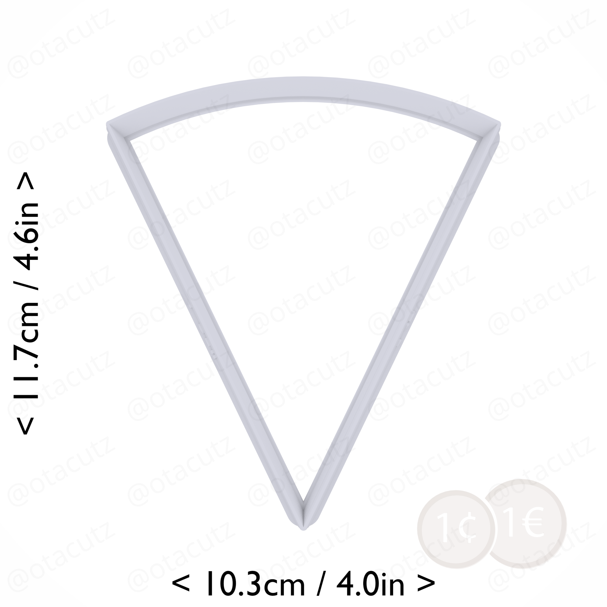 Fichier 3D Tranche (1∕7) de tarte en forme d'emporte-pièce 4.25in / 10 ...
