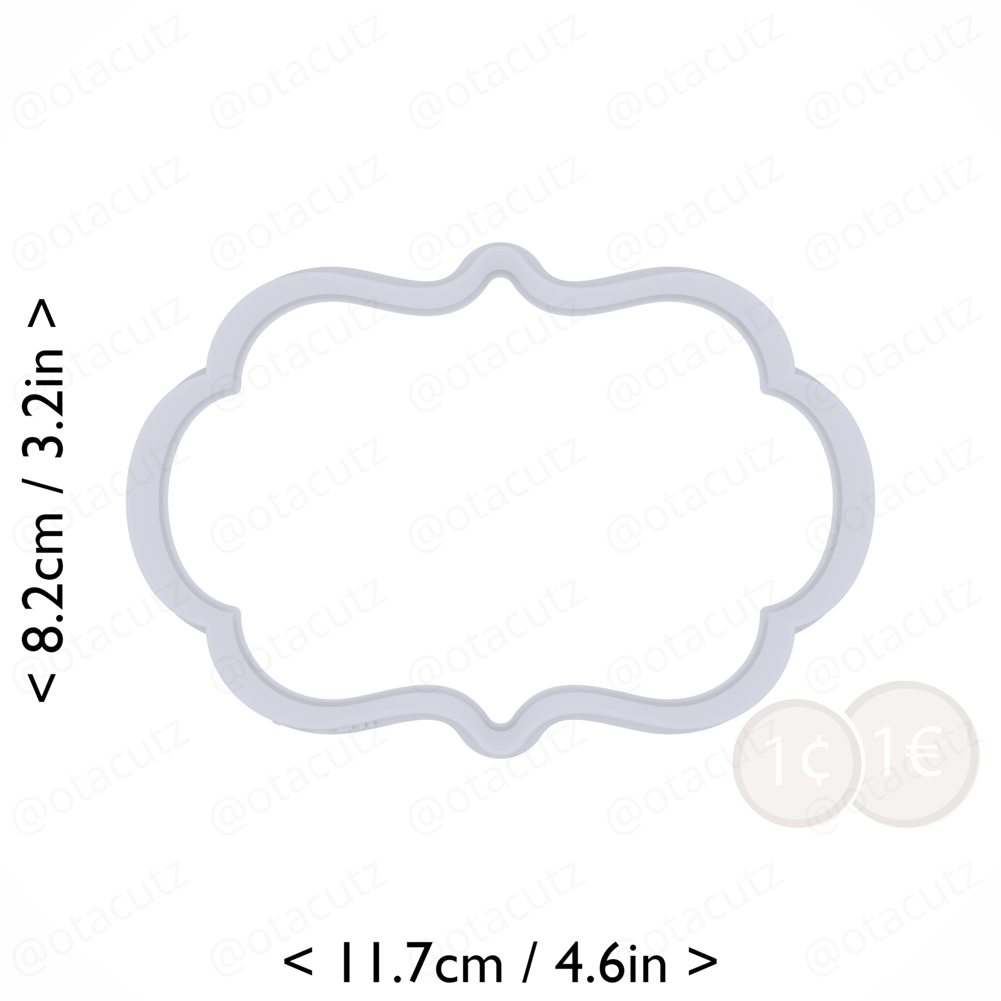 STL file Plaque #1 Cookie Cutter 4.25in / 10.8cm・Model to download and ...