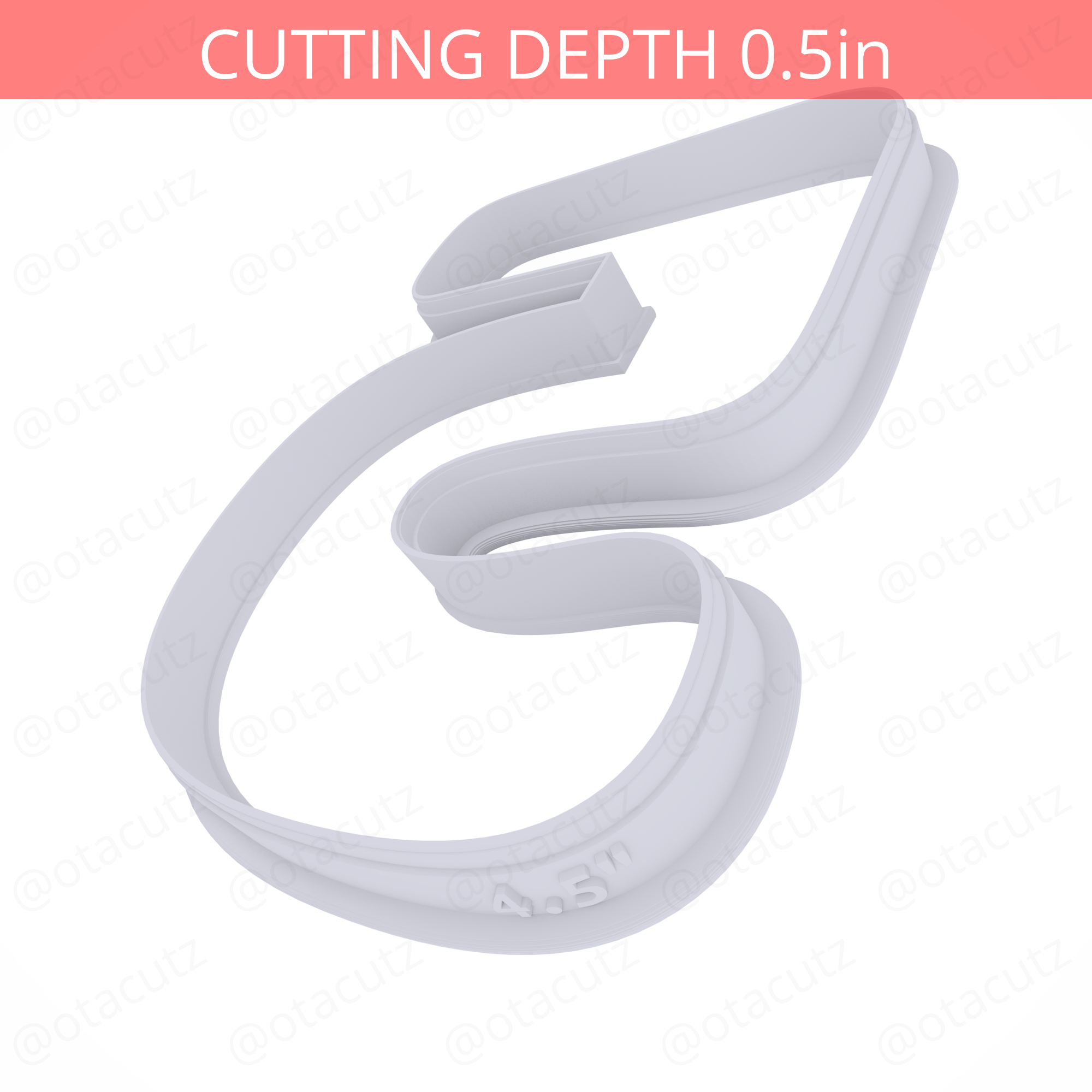 3D file Number Five Cookie Cutter 4.5in / 11.4cm・3D printing model to ...