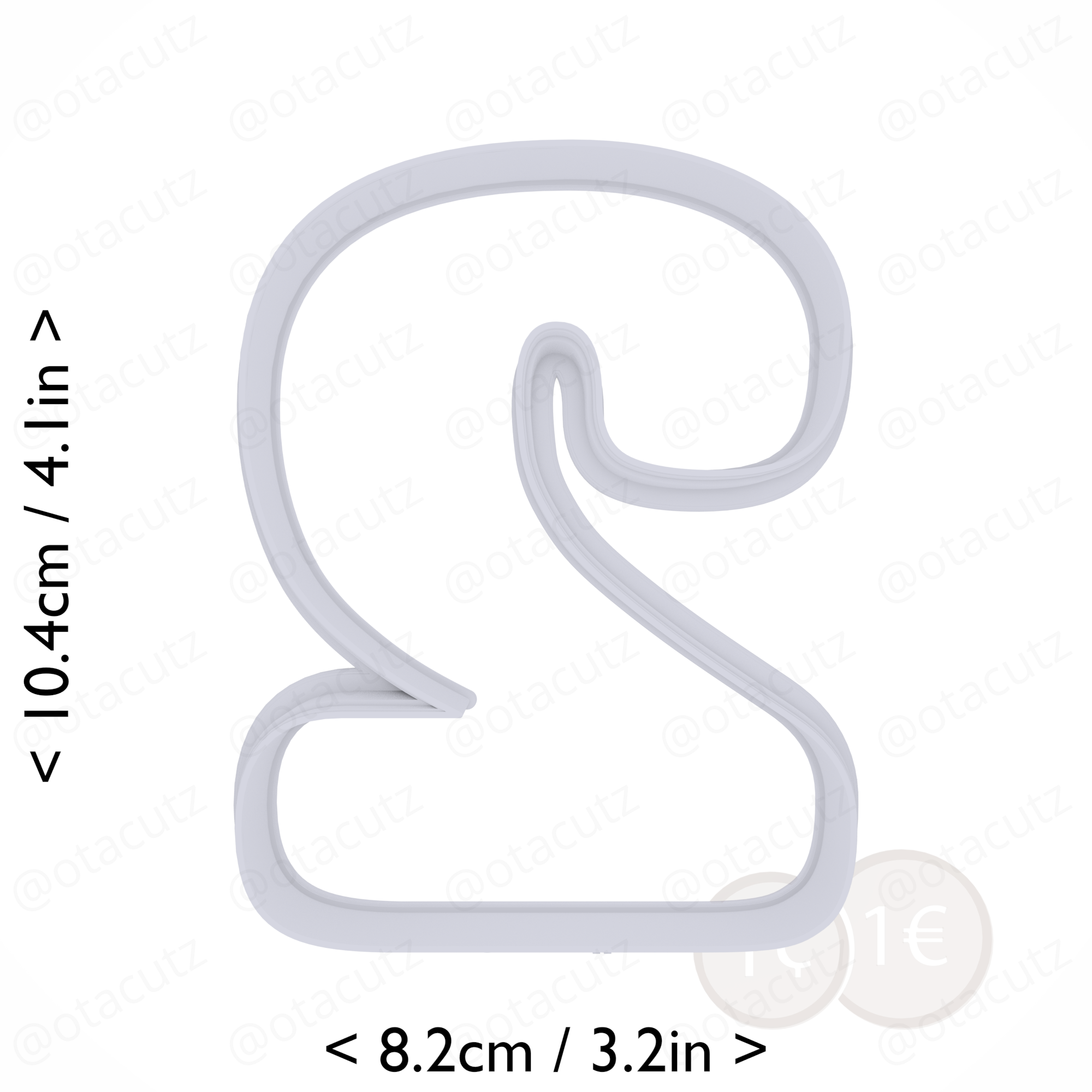 STL file Number Two Cookie Cutter 3.75in / 9.5cm・3D print object to ...