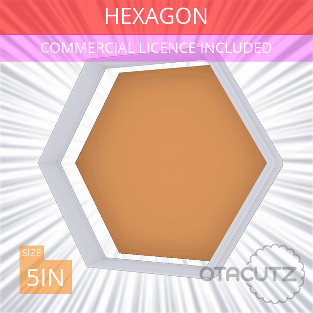 Archivo STL Cortador de galletas hexagonal 5in / 12.7cm 🍪・Plan imprimible en 3D para descargar・Cults