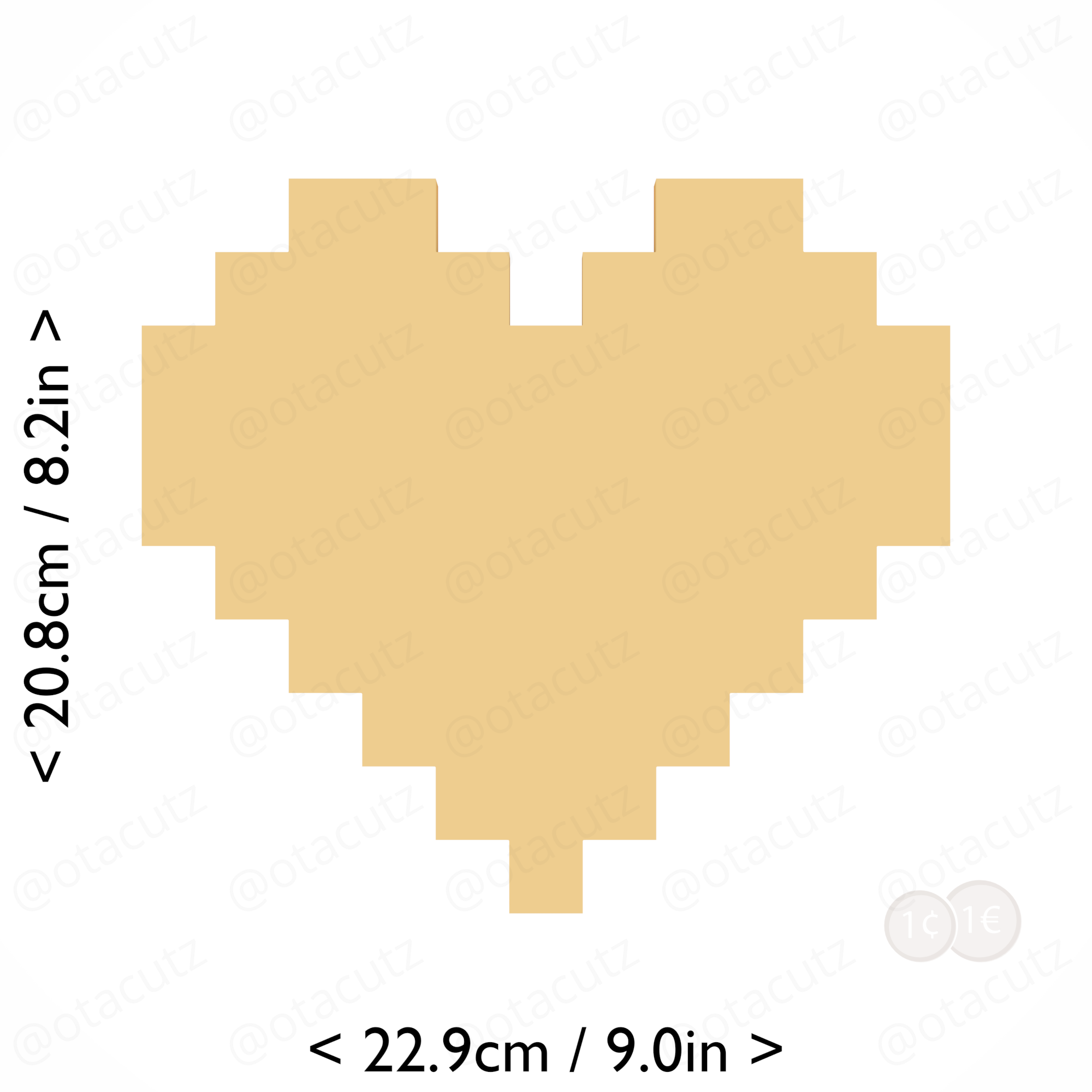 Archivo 3D Pixel Heart Cookie Cutter 9in / 22.9cm・Idea de impresión 3D ...
