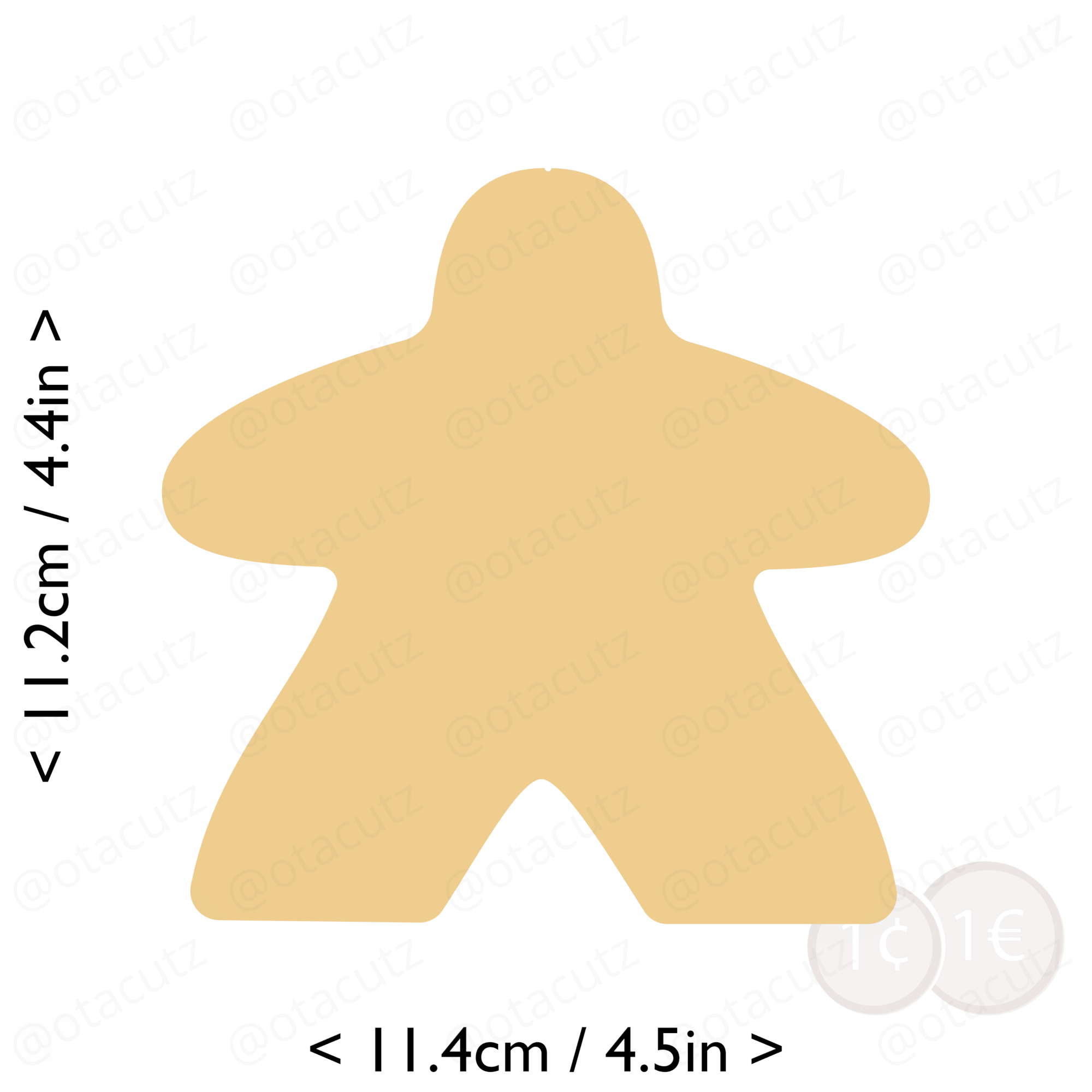 STL-Datei Meeple Ausstechform 4.5in / 11.4cm・3D-druckbares Modell zum ...