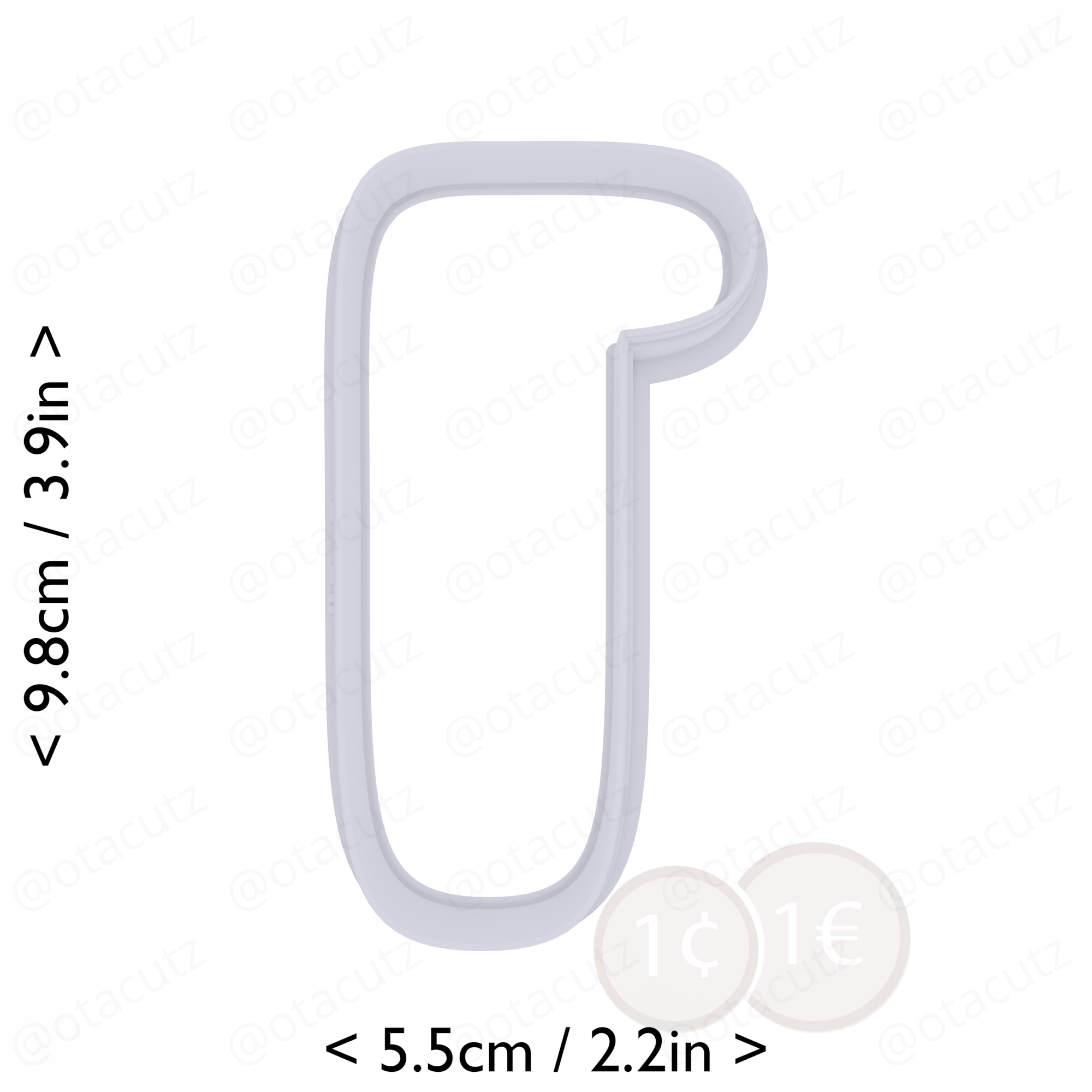 3D file Number One Cookie Cutter 3.5in / 8.9cm・3D printer model to ...