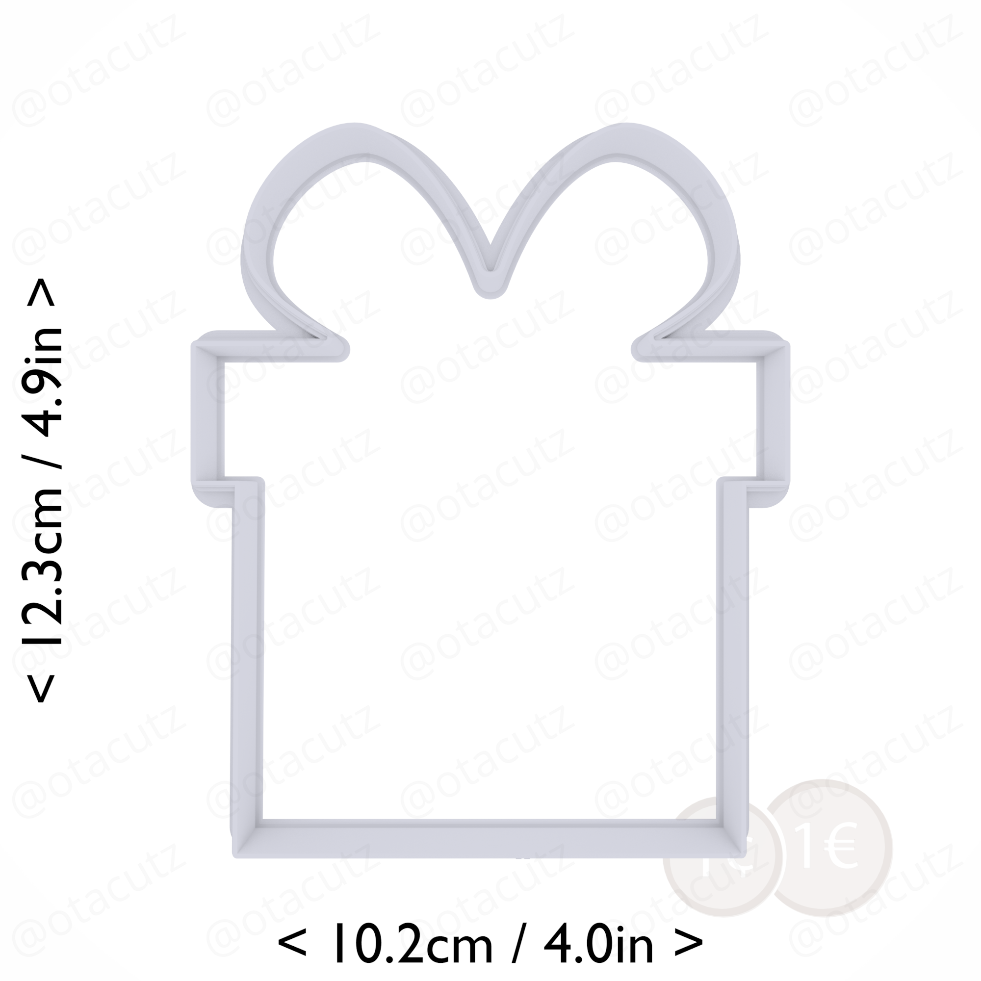 STL file Gift Cookie Cutter 4.5in / 11.4cm・3D printing template to ...