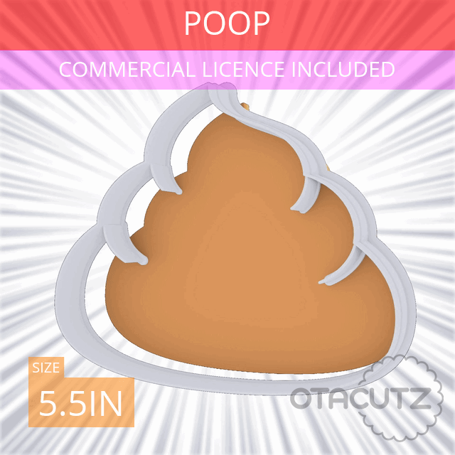 STL file Poop Cookie Cutter 5.5in / 14cm・3D printable model to download ...