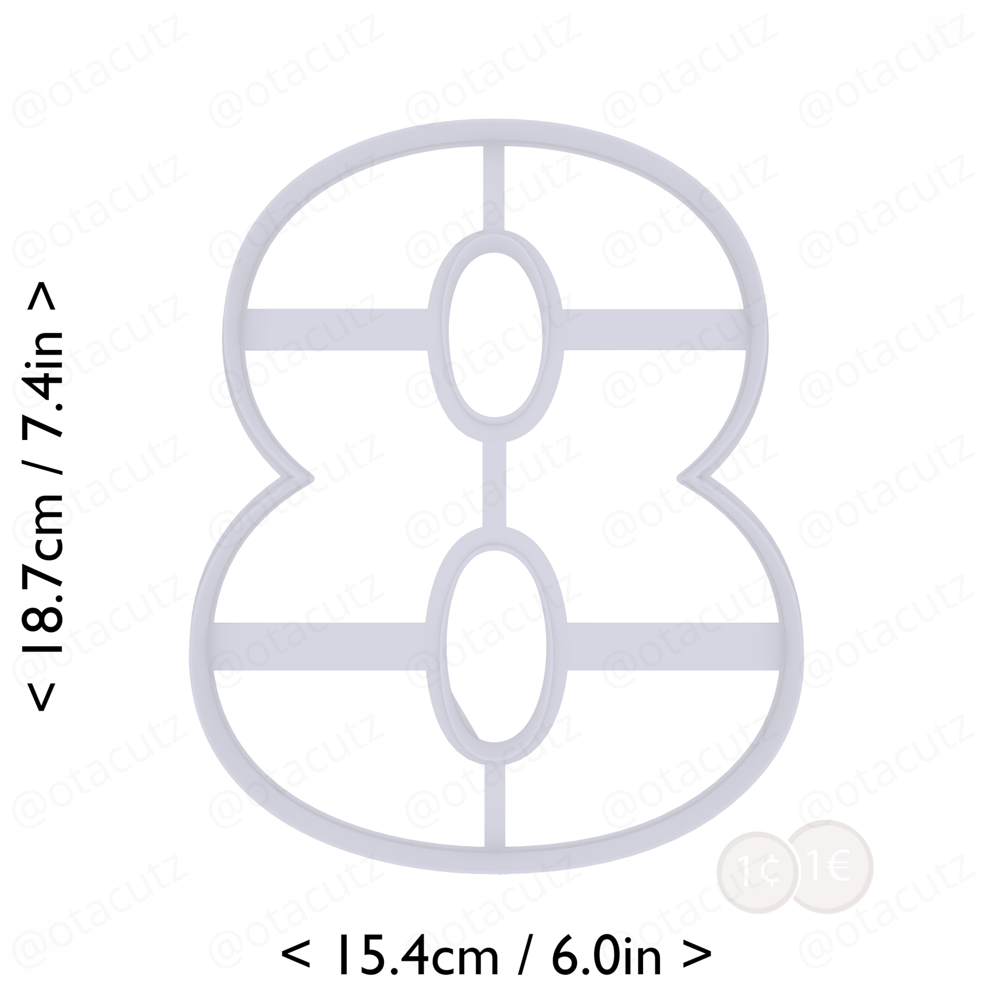 STL file Number Eight Cookie Cutter 7in / 17.8cm・3D printable model to ...