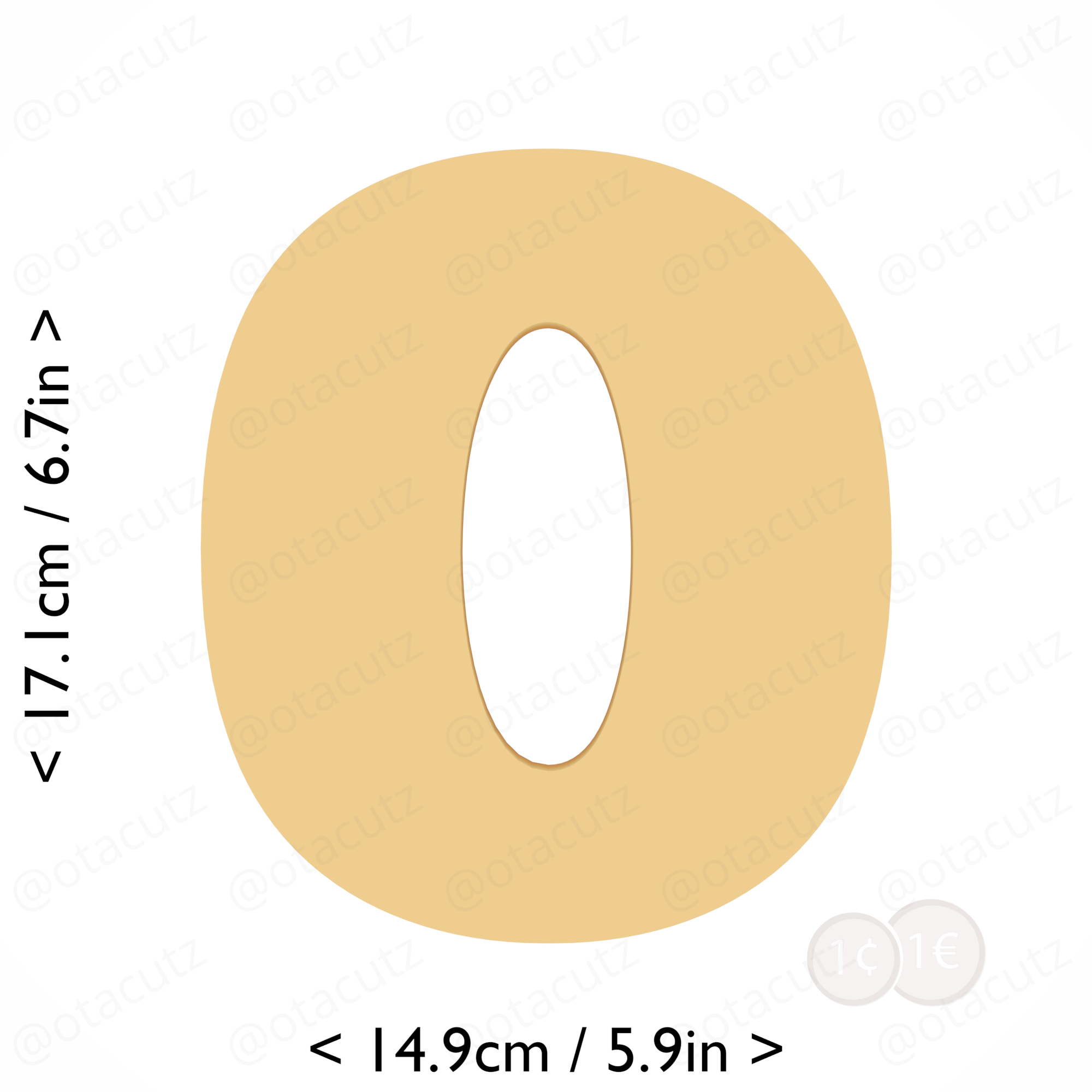 STL file Number Zero Cookie Cutter 6.75in / 17.1cm・Model to download ...