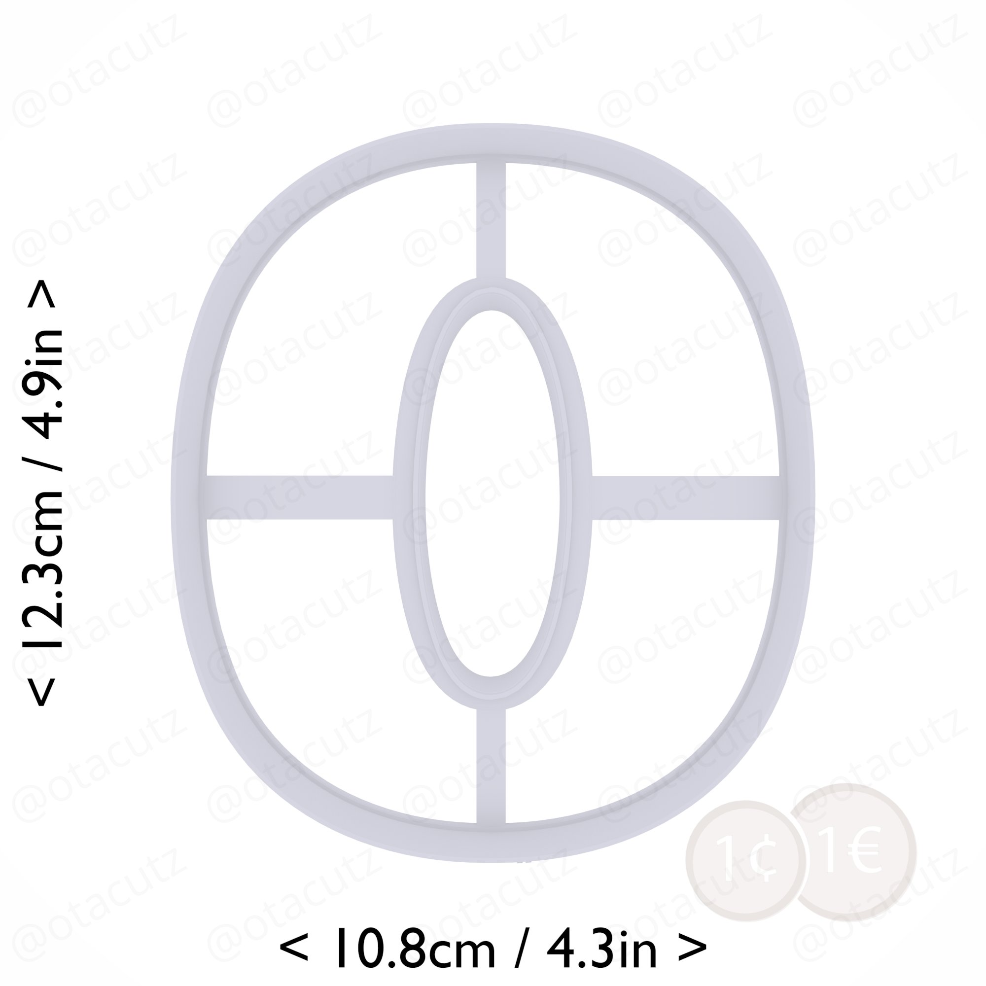 STL file Number Zero Cookie Cutter 4.5in / 11.4cm・Model to download and ...