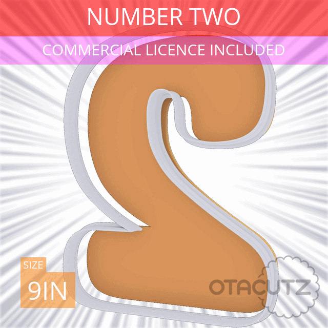 STL file Number Two Cookie Cutter 9in / 22.9cm・Template to download and ...