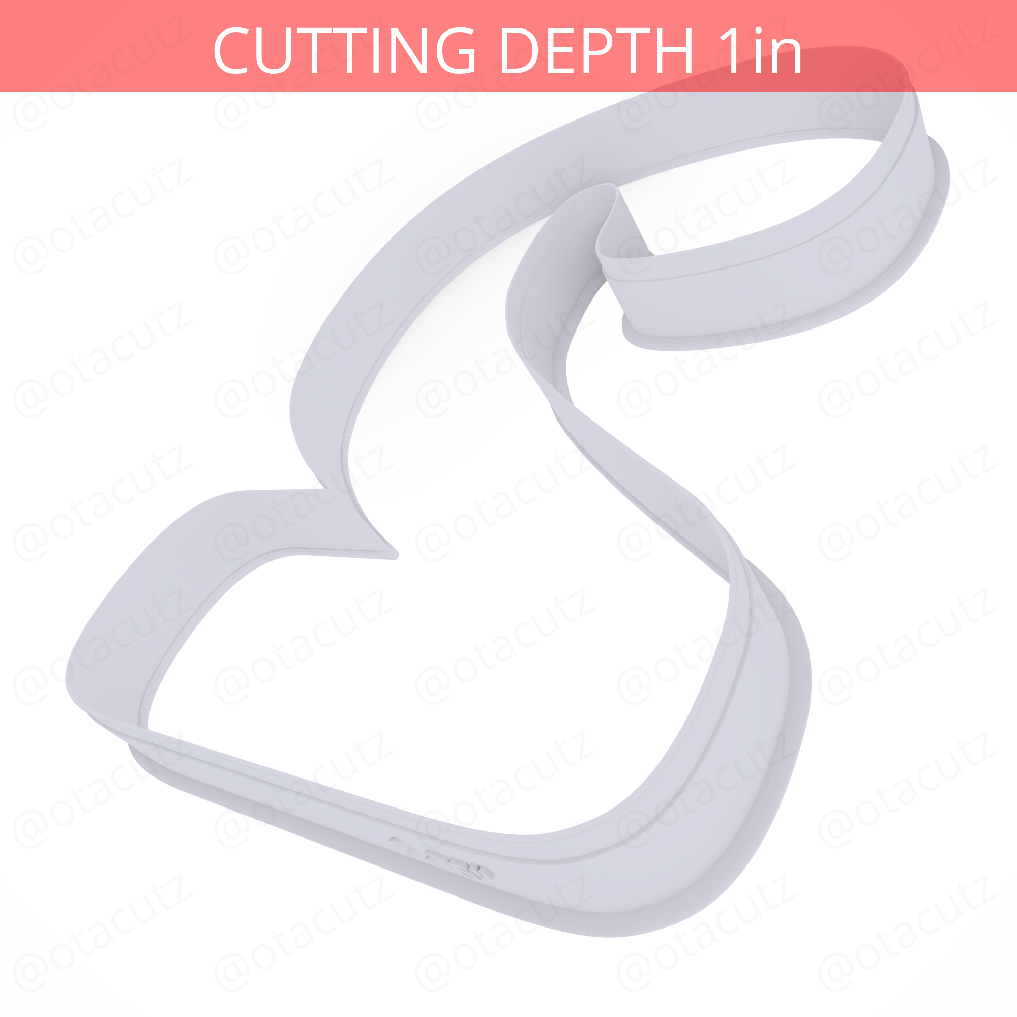 STL file Number Two Cookie Cutter 8.75in / 22.2cm・Model to download and ...