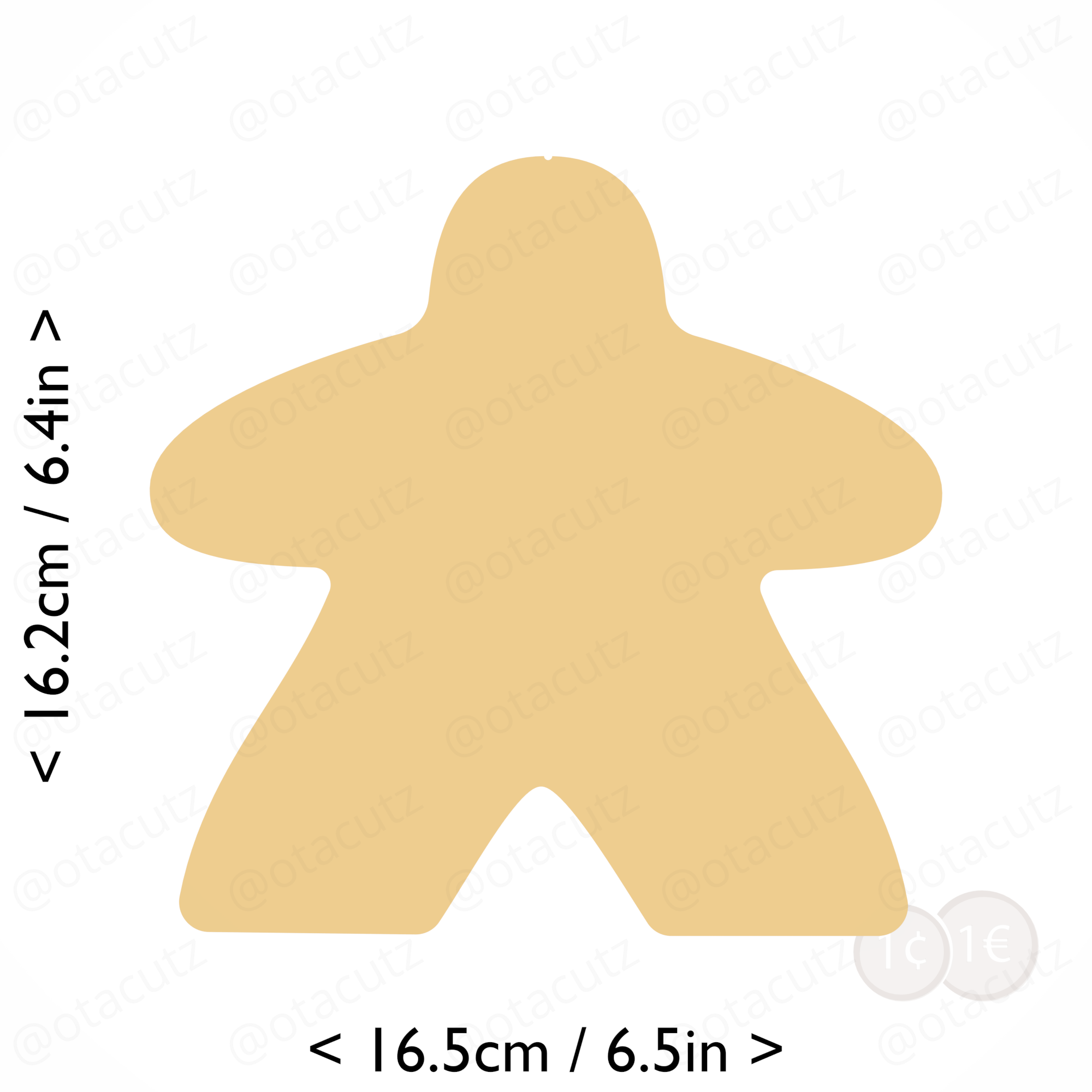 Archivo 3D Meeple Cookie Cutter 6.5in / 16.5cm・Diseño para descargar y ...