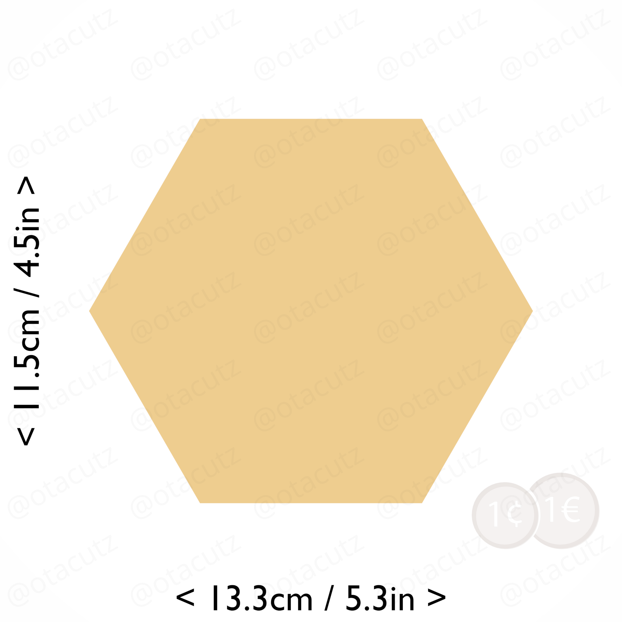 STL file Hexagon Cookie Cutter 5.25in / 13.3cm 🍪・3D print design to ...