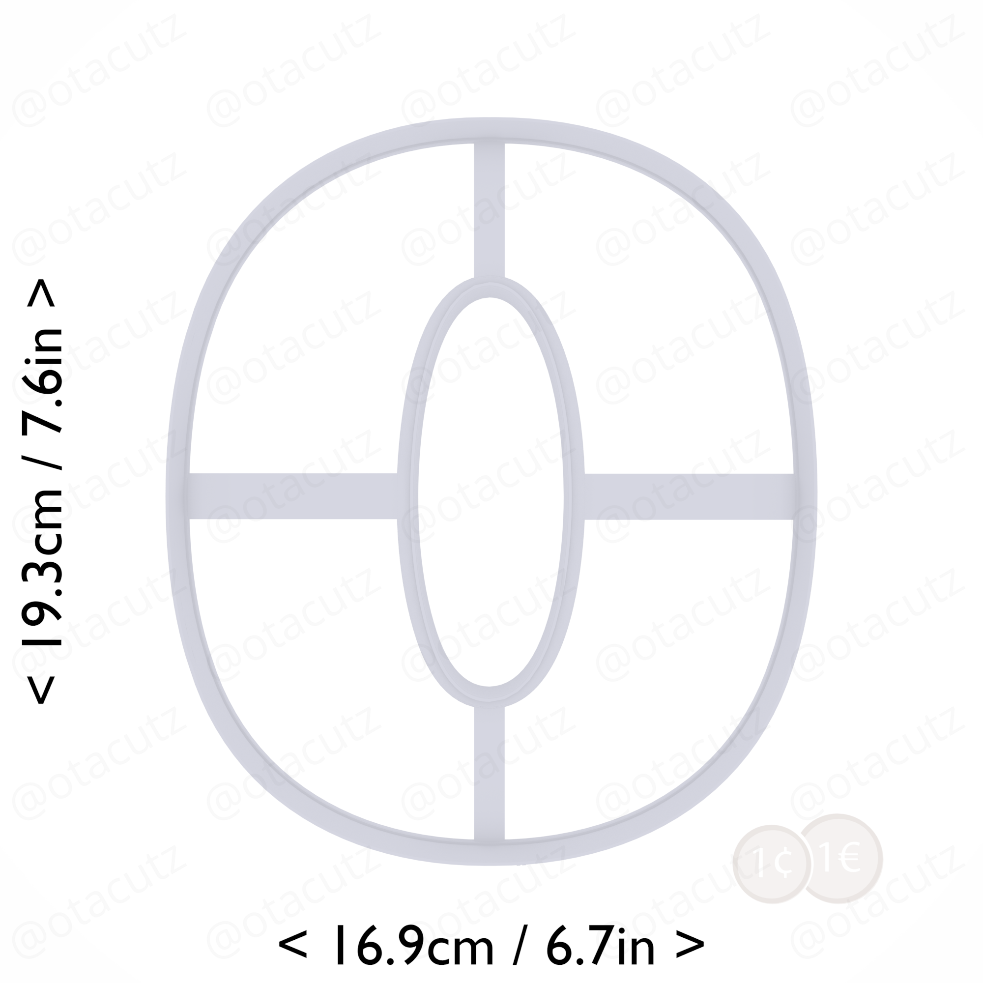 Fichier 3D Number Zero Cookie Cutter 7.25in / 18.4cm・Design pour ...
