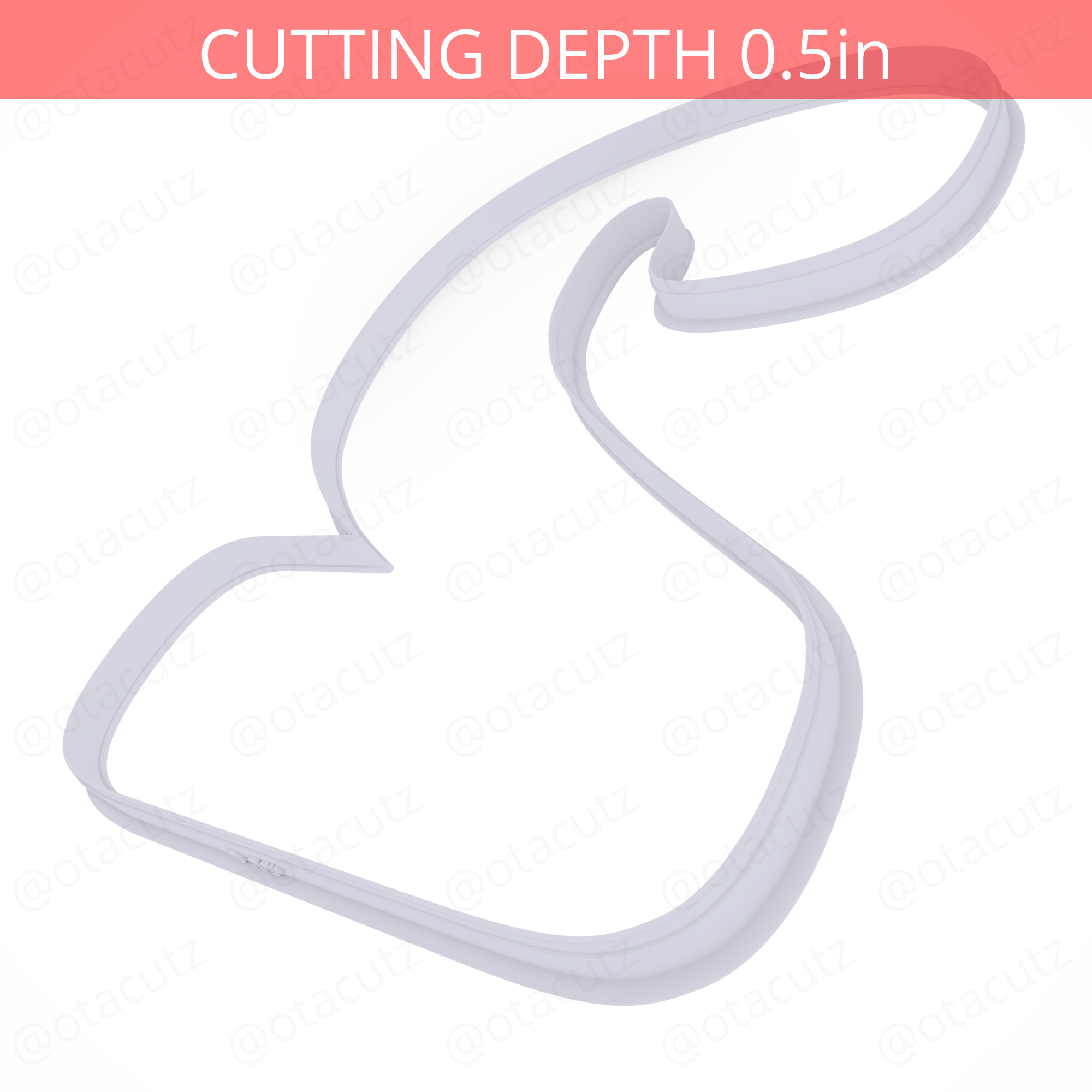 3D file Number Two Cookie Cutter 9.75in / 24.8cm・Design to download and ...