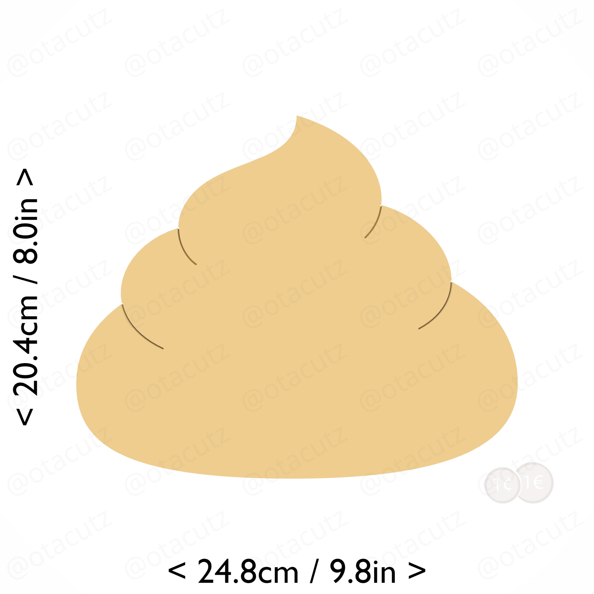 STL file Poop Cookie Cutter 9.75in / 24.8cm 🍪・Model to download and 3D ...