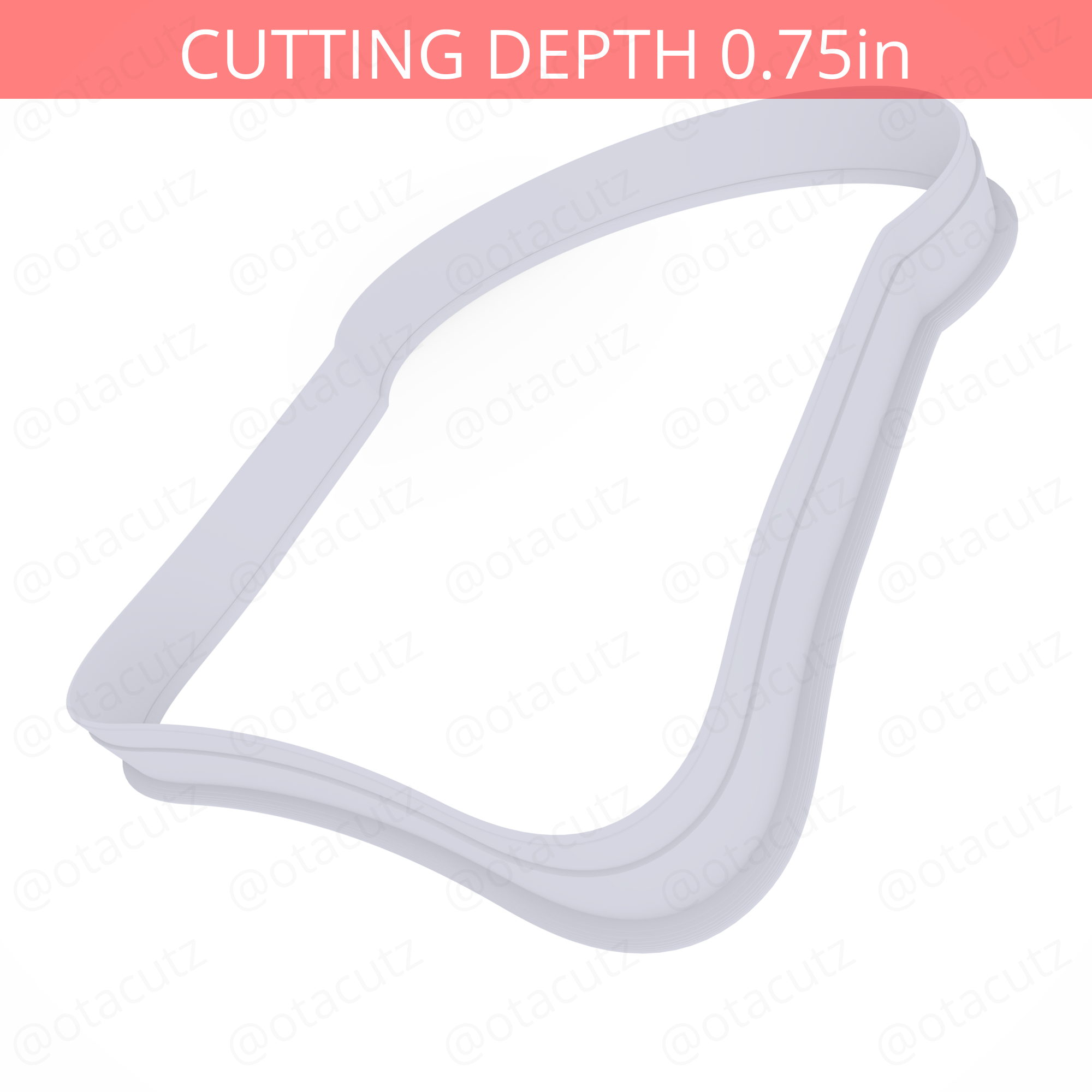 3D file Bread Slice Cookie Cutter 6in / 15.2cm・Design to download and ...