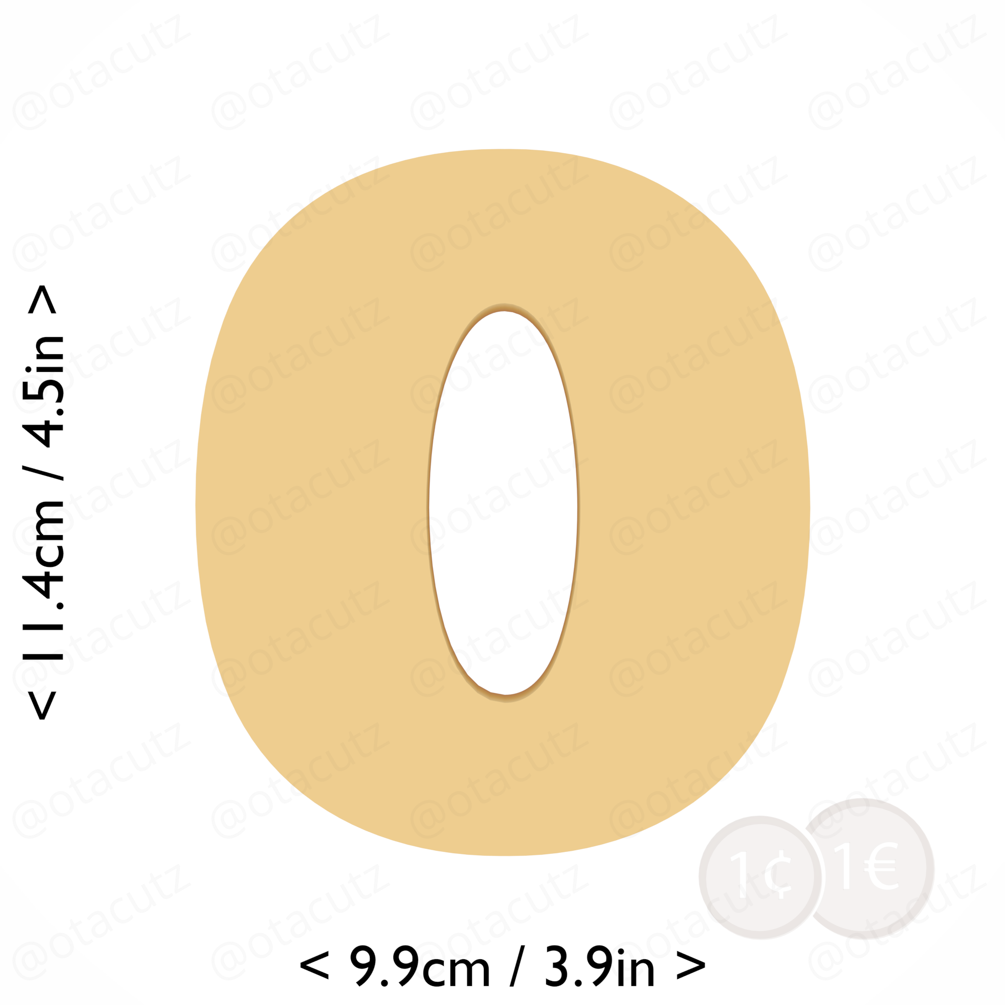 STL file Number Zero Cookie Cutter 4.5in / 11.4cm・Model to download and ...