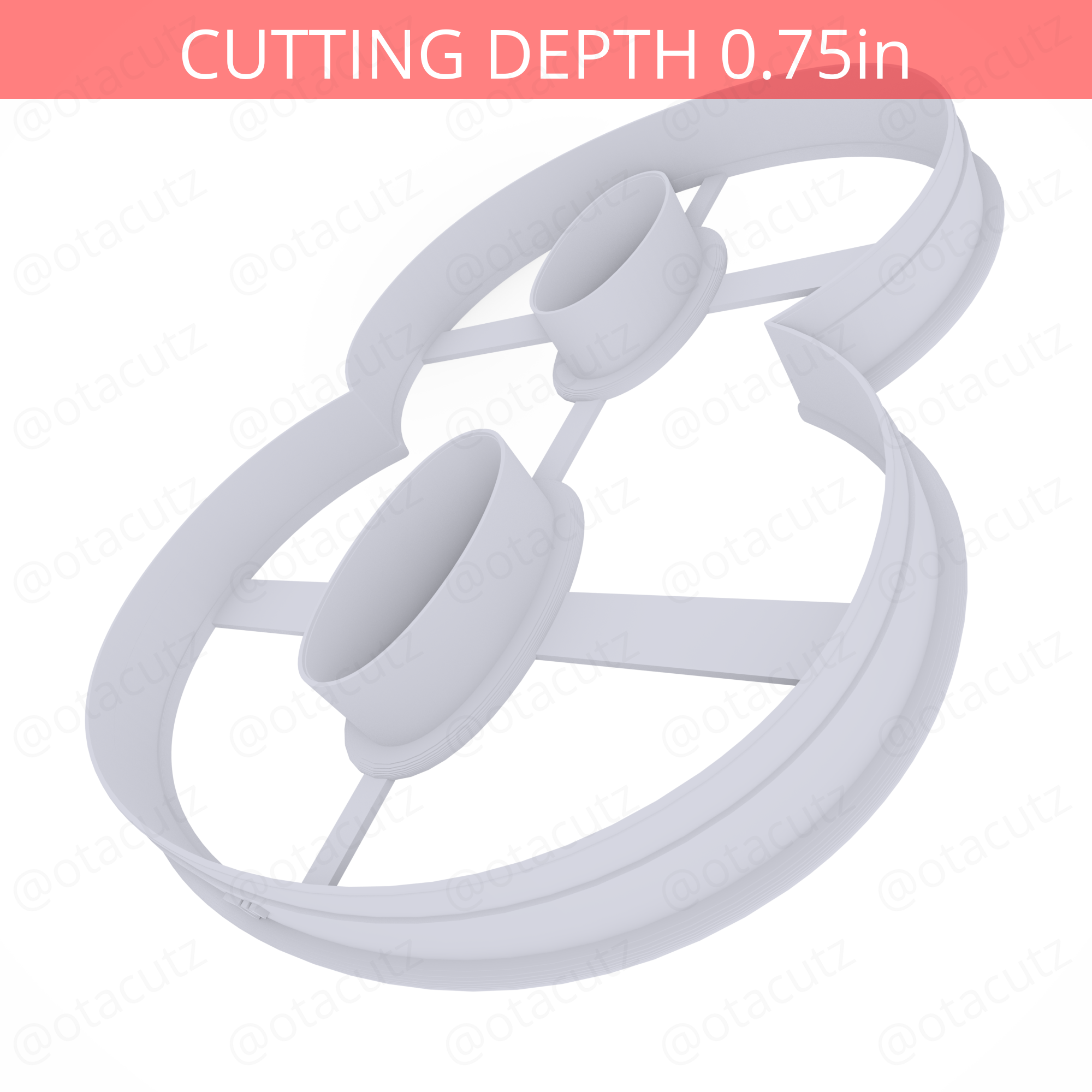 STL file Number Eight Cookie Cutter 7in / 17.8cm・3D printable model to ...