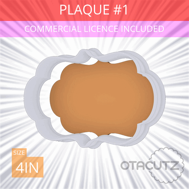 STL file Plaque #1 Cookie Cutter 4in / 10.2cm・3D print model to ...