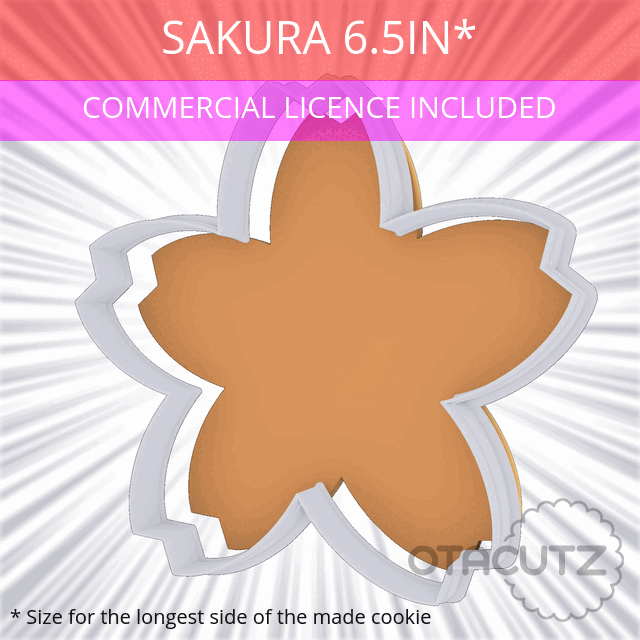 STL file Sakura Cookie Cutter 6.5in / 16.5cm・3D printing model to ...