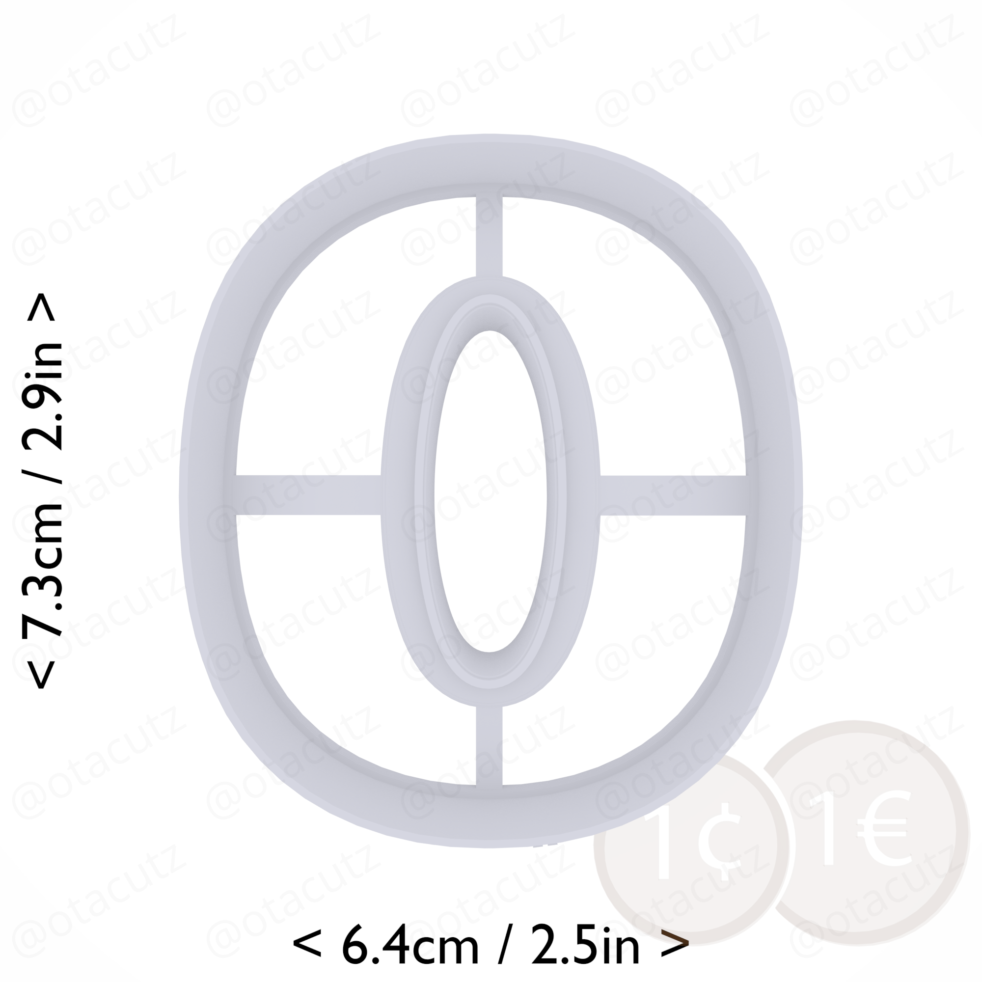 3D file Number Zero Cookie Cutter 2.5in / 6.4cm・3D printing idea to ...