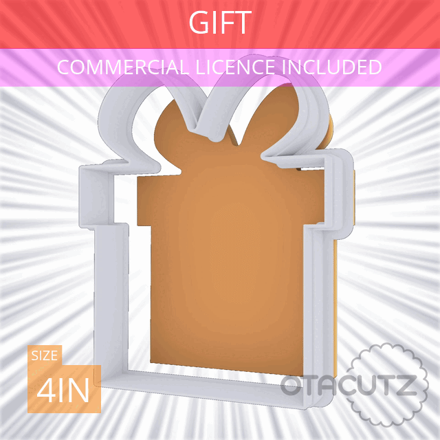 Archivo 3D Cortador de galletas Gift 4in / 10.2cm・Diseño imprimible en ...