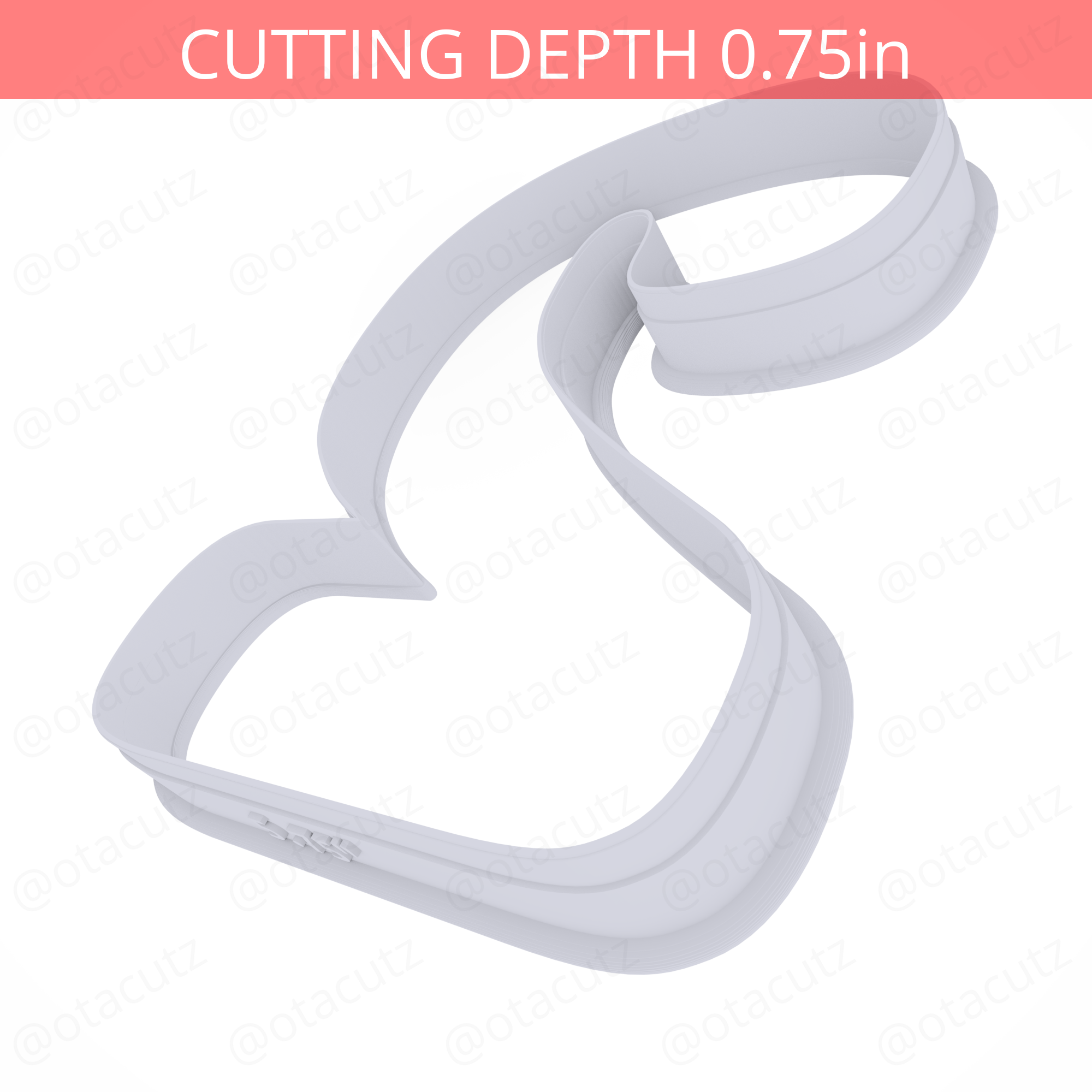 STL file Number Two Cookie Cutter 5.75in / 14.6cm・3D printable model to ...