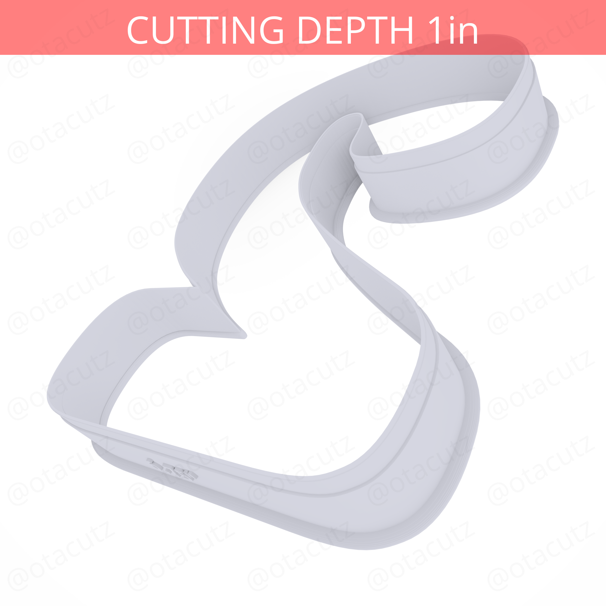 STL file Number Two Cookie Cutter 6.75in / 17.1cm・3D printing model to ...